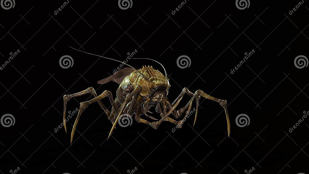 The evil bug 3d render stock illustration. Illustration of predator ...