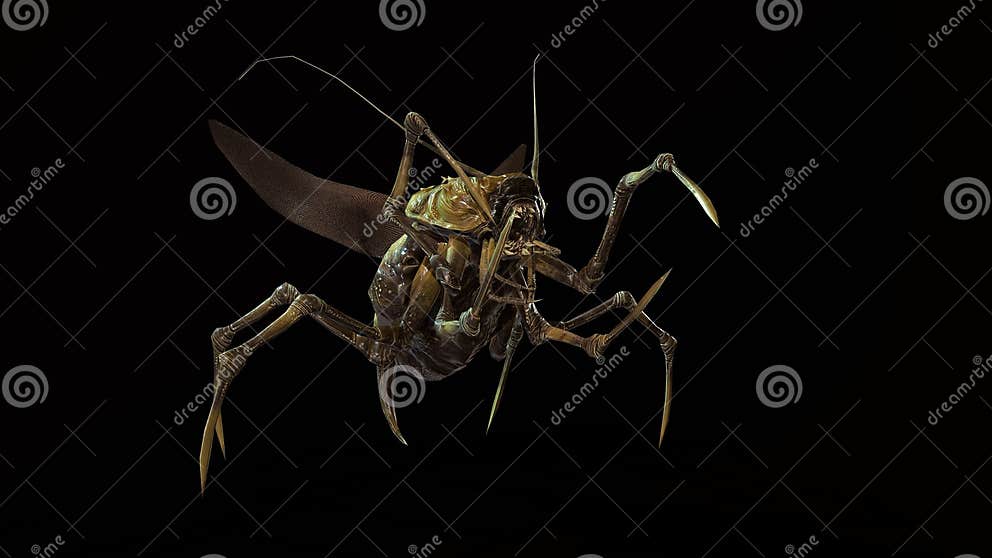 The evil bug 3d render stock illustration. Illustration of beetle ...