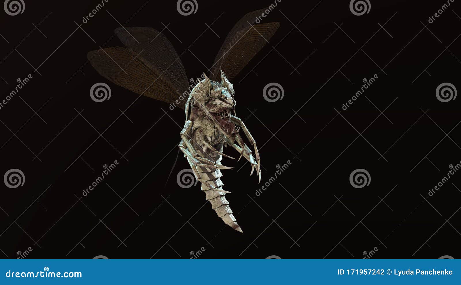 The evil bug 3d render stock illustration. Illustration of crawler ...