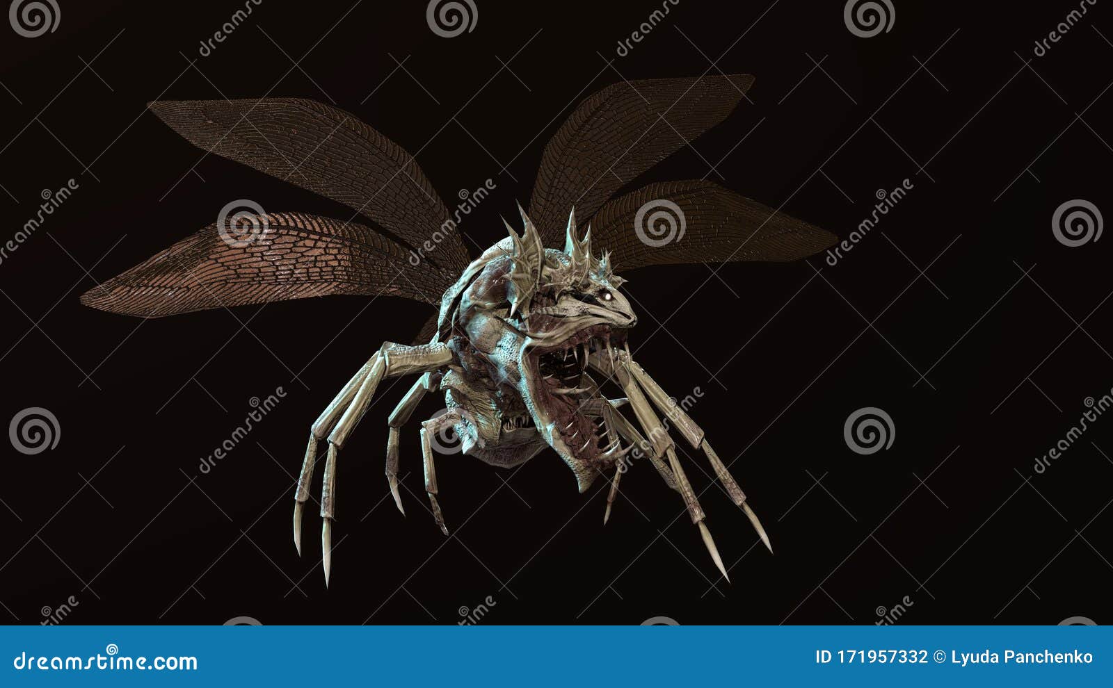 The evil bug 3d render stock illustration. Illustration of wildlife ...