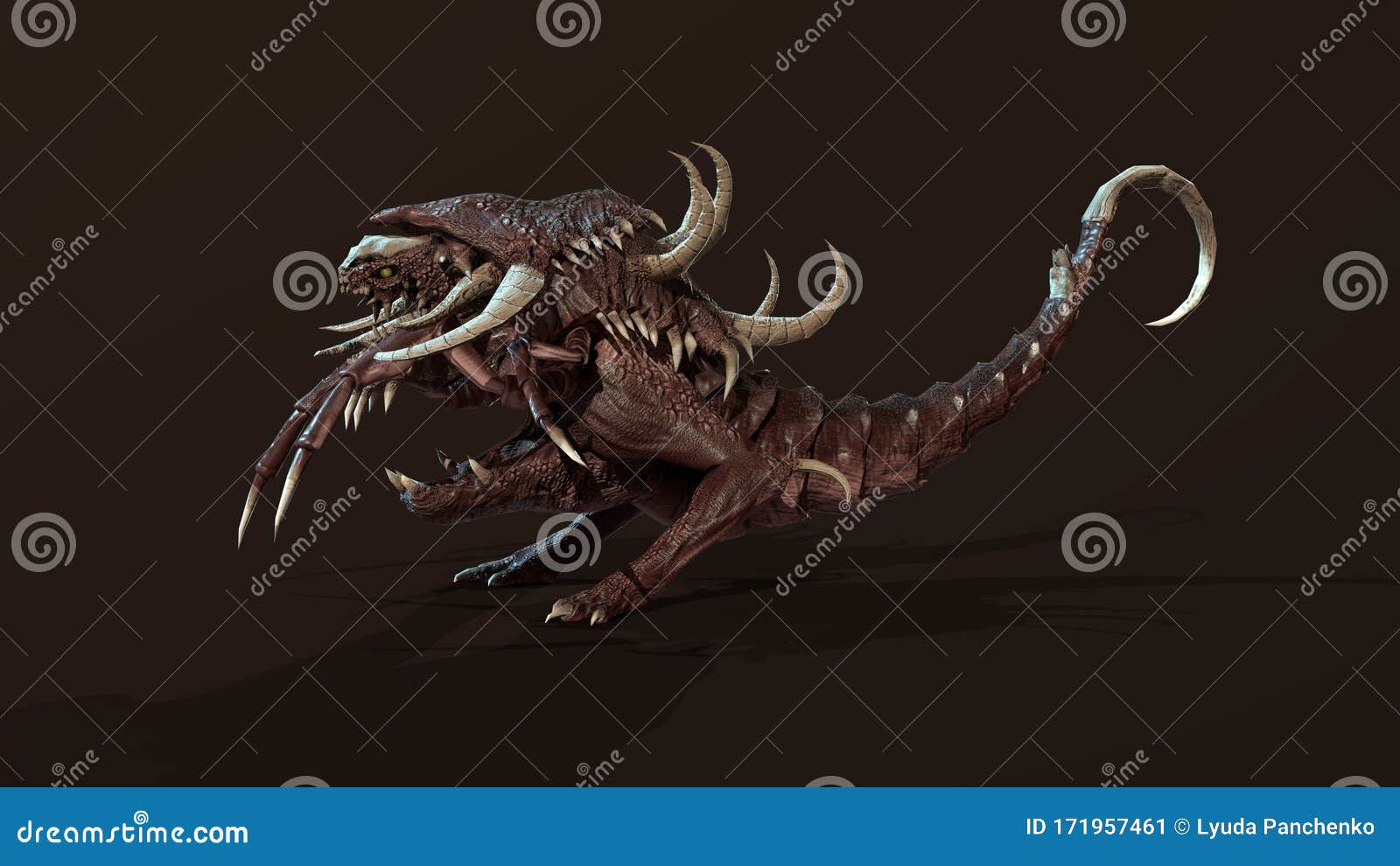 The evil bug 3d render stock illustration. Illustration of crawler ...