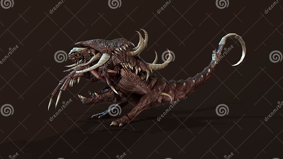 The evil bug 3d render stock illustration. Illustration of crawler ...