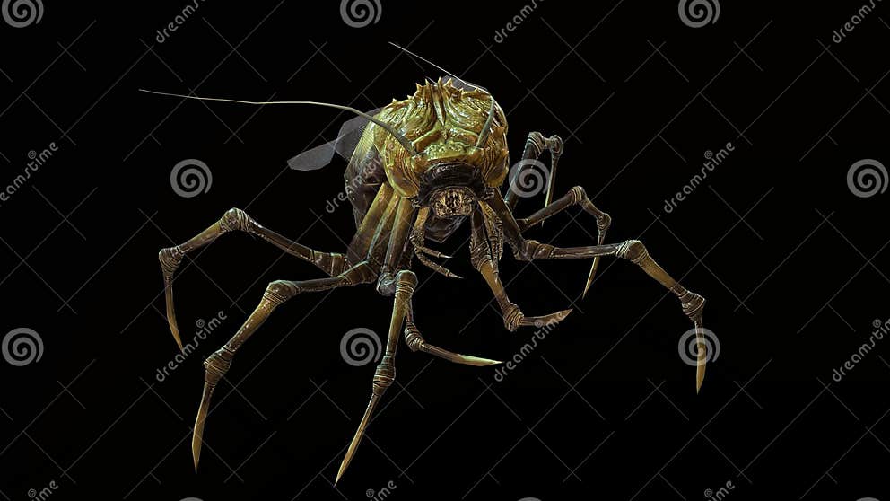 The evil bug 3d render stock illustration. Illustration of cartoon ...