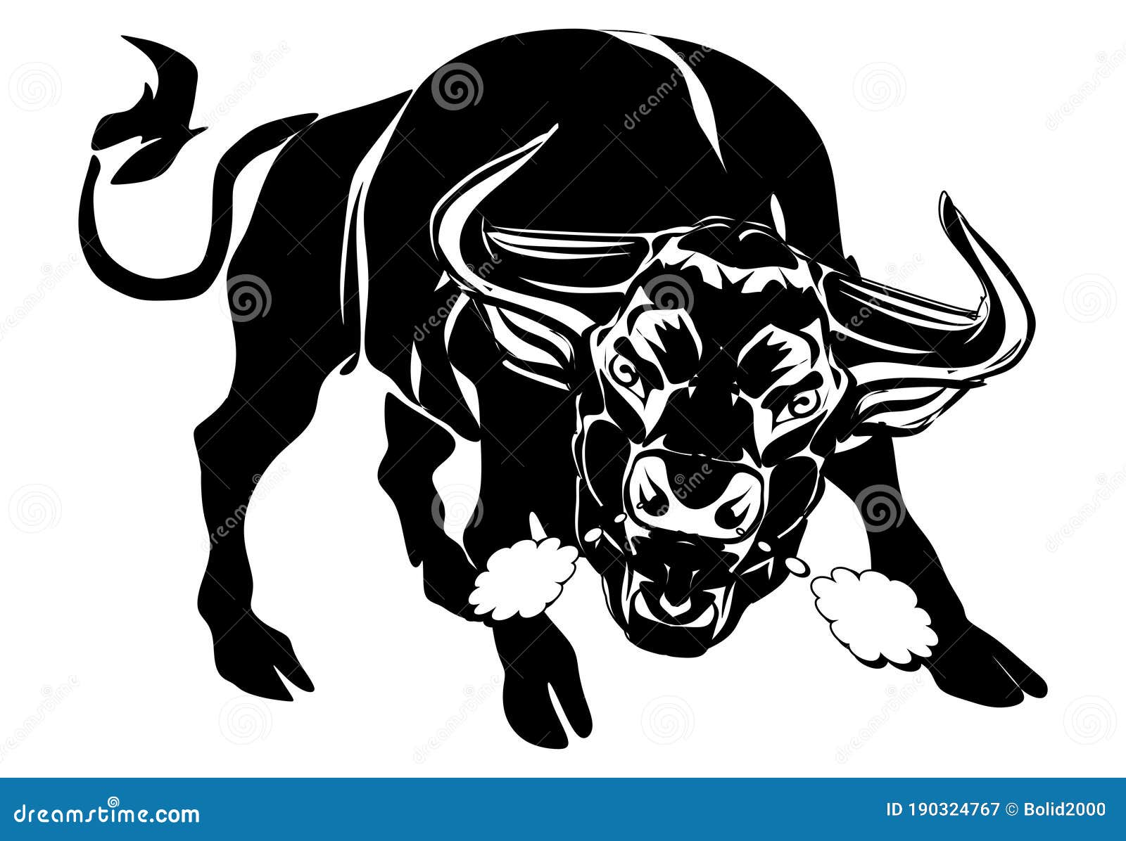Evil bull here stock illustration. Illustration of culture - 190324767