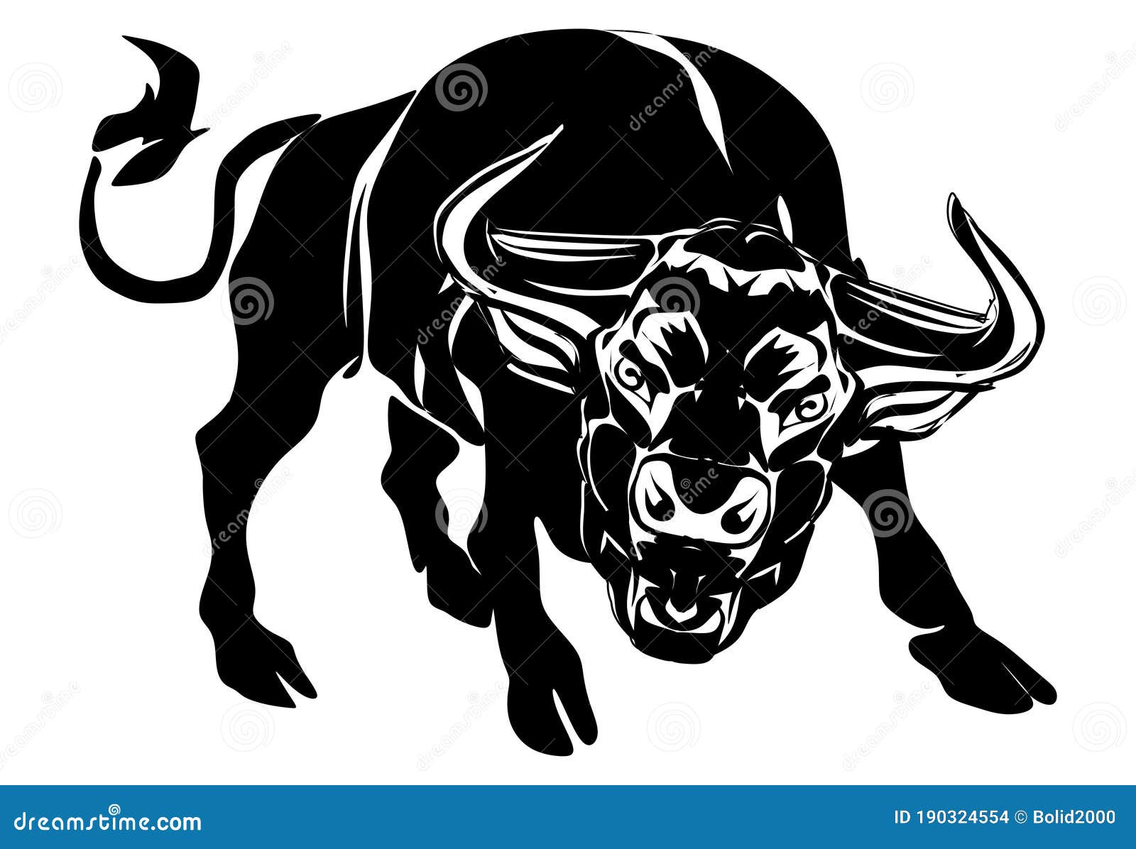 Evil bull stand stock illustration. Illustration of calendar - 190324554