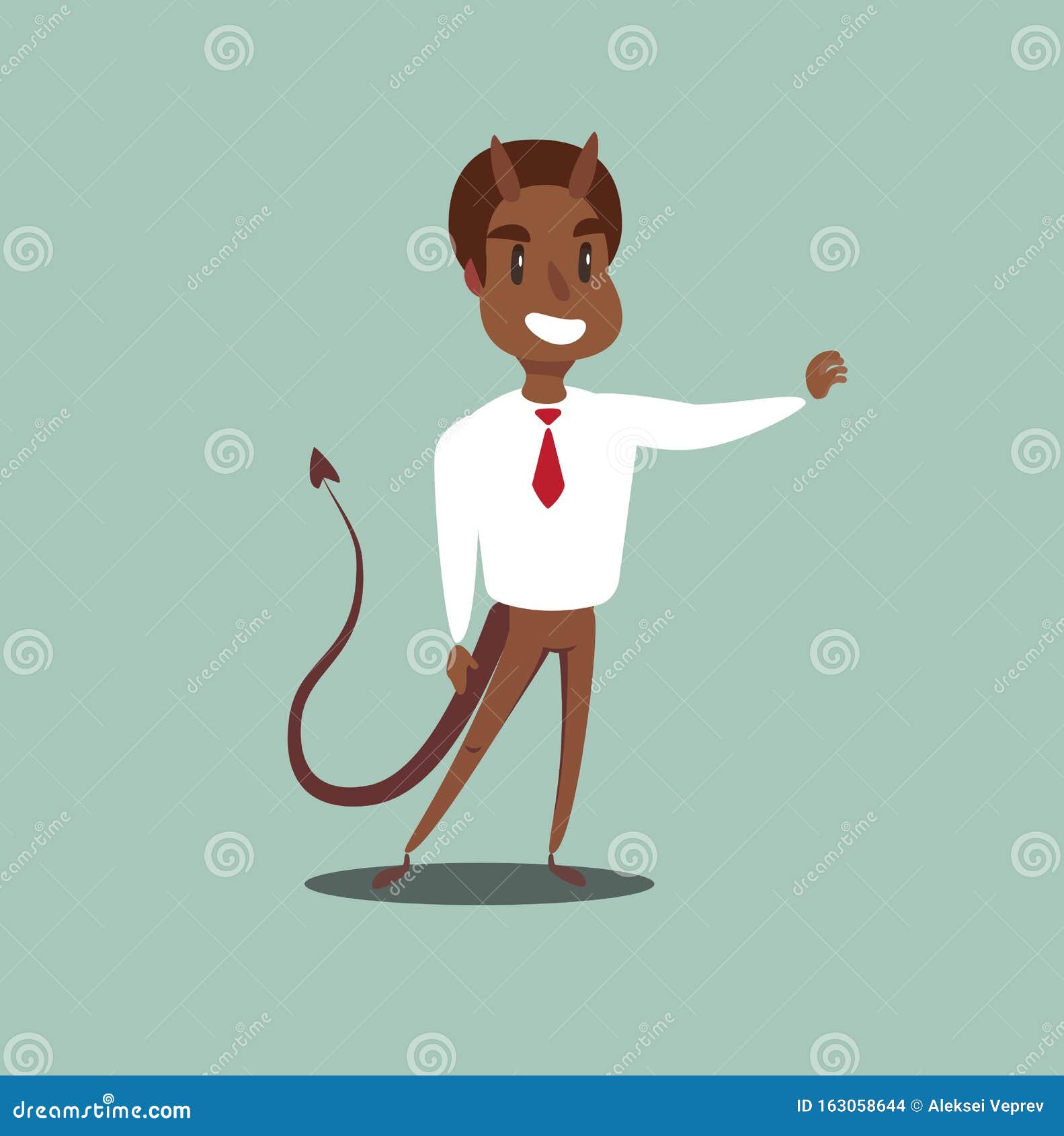 Evil business man . stock vector. Illustration of devil - 163058644