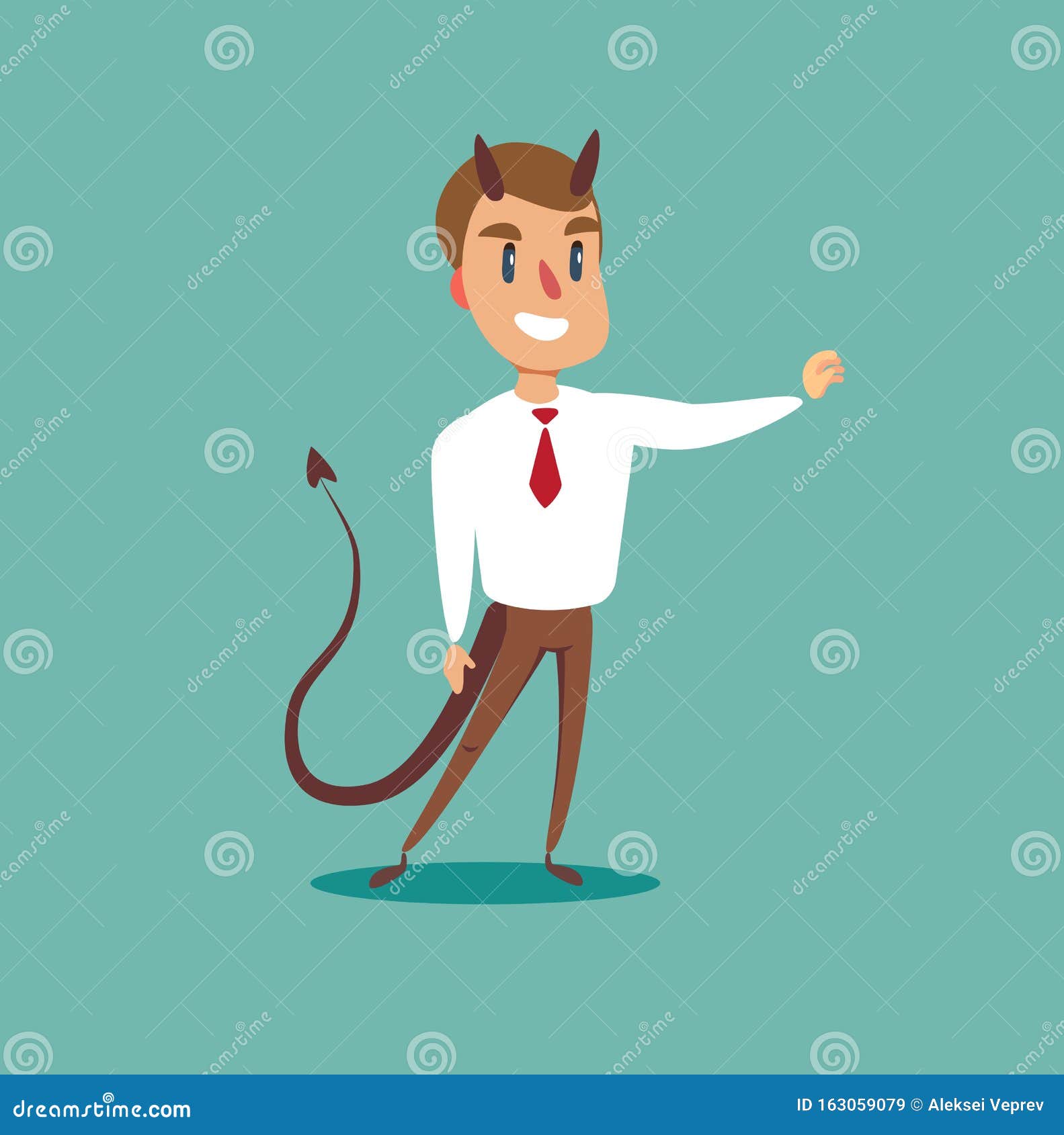 Evil business man . stock vector. Illustration of manager - 163059079