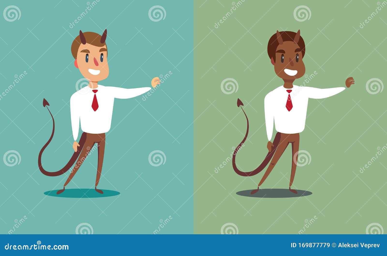 Evil business man. stock vector. Illustration of document - 169877779