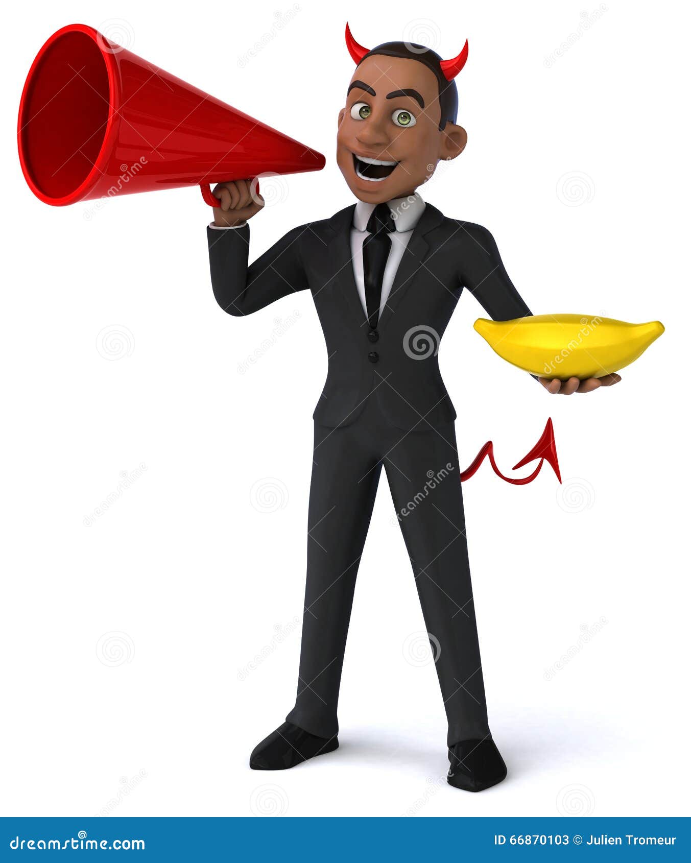Evil businessman stock illustration. Illustration of horns - 66870103