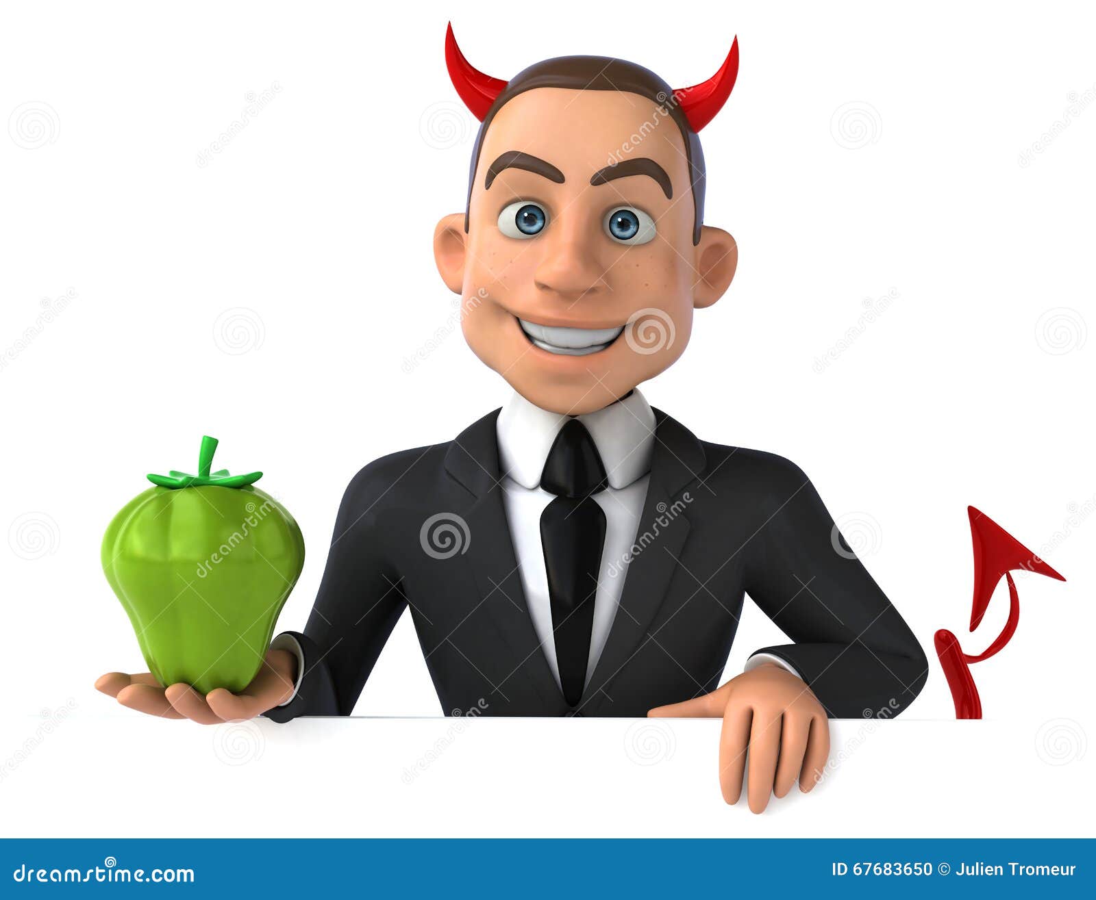 Evil businessman stock illustration. Illustration of devil - 67683650