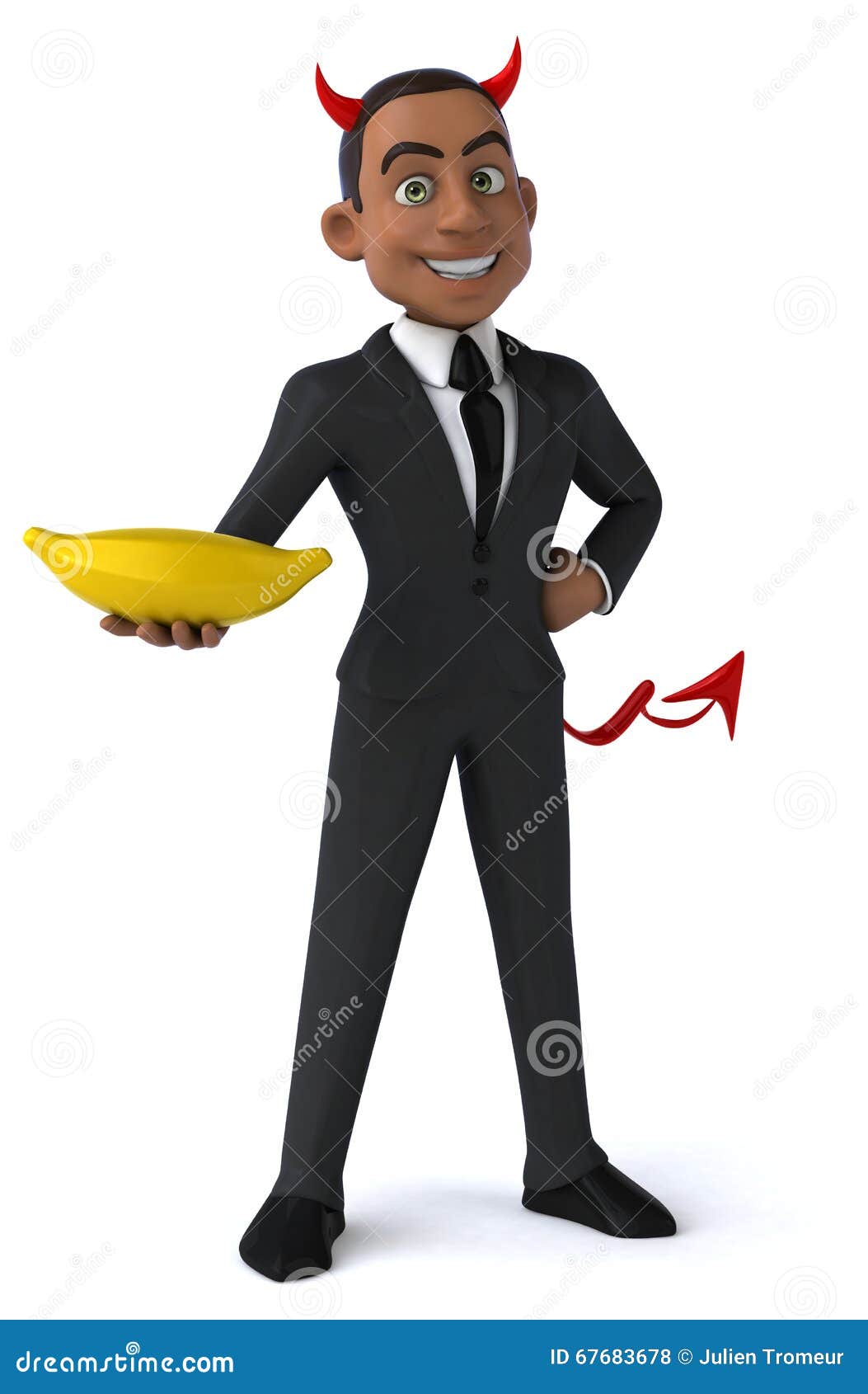 Evil businessman stock illustration. Illustration of devil - 67683678