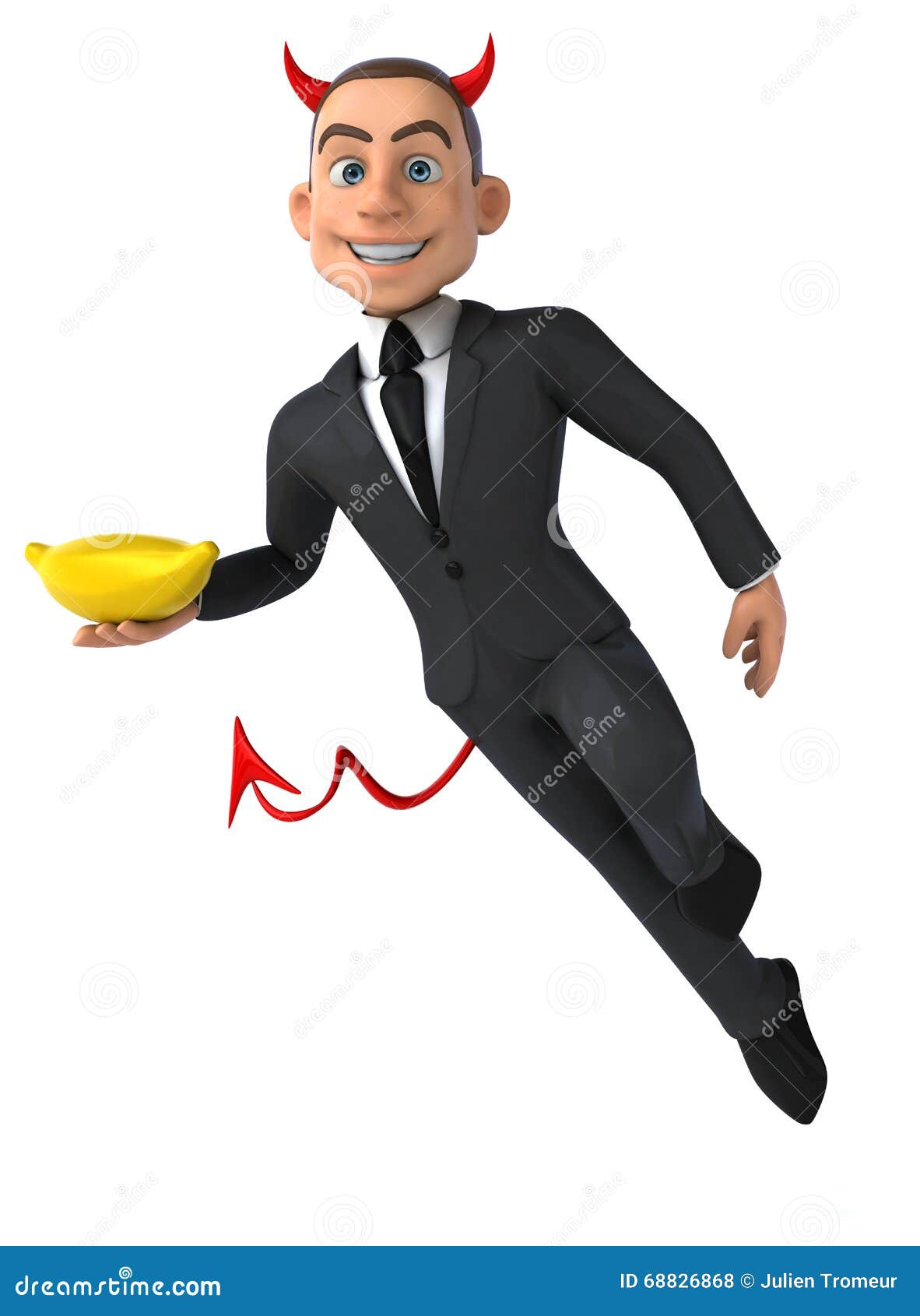 Evil businessman stock illustration. Illustration of employee - 68826868