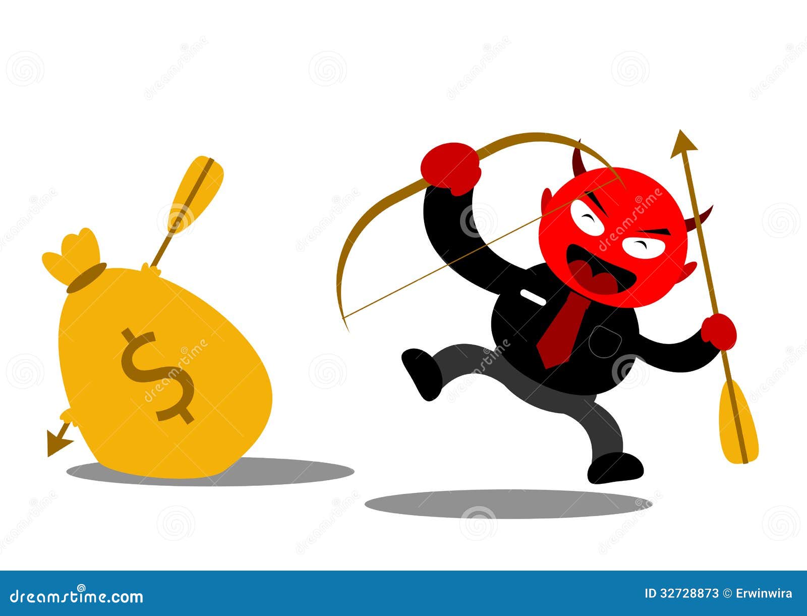 Archery Devil Roast Chicken Mascot Costume Cartoon Vector ...