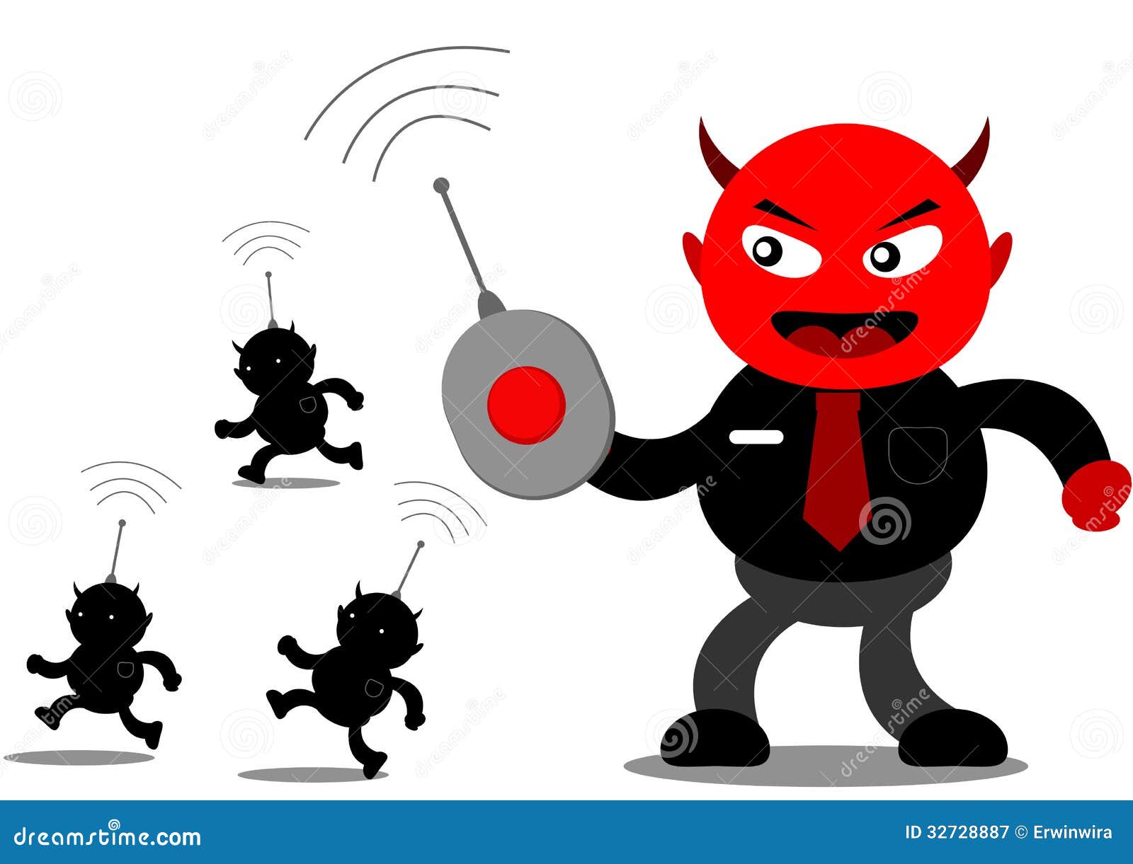 Evil businessman stock illustration. Illustration of control - 32728887