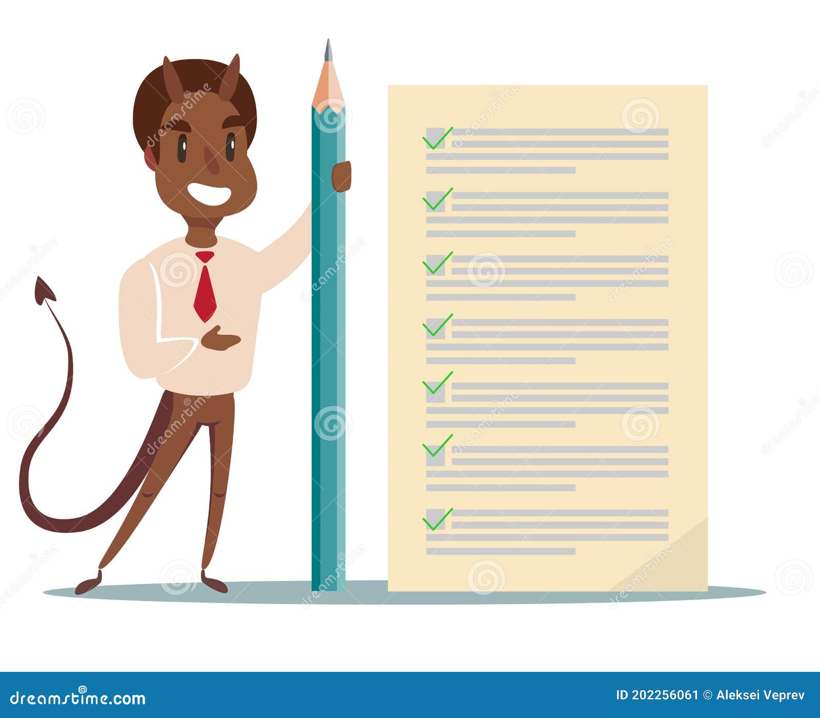 Evil Businessman Offering Contract. Devil`s Contract Stock Vector ...