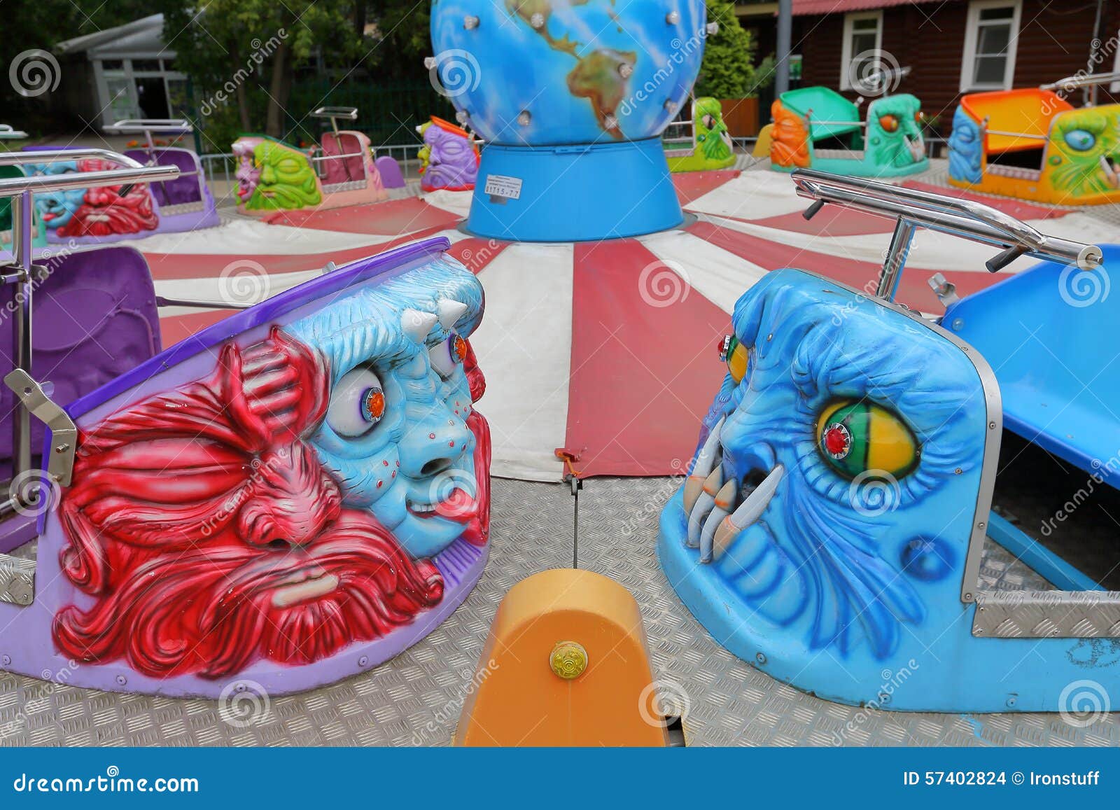 Evil Cabins on the Carousel Stock Photo - Image of park, design: 57402824