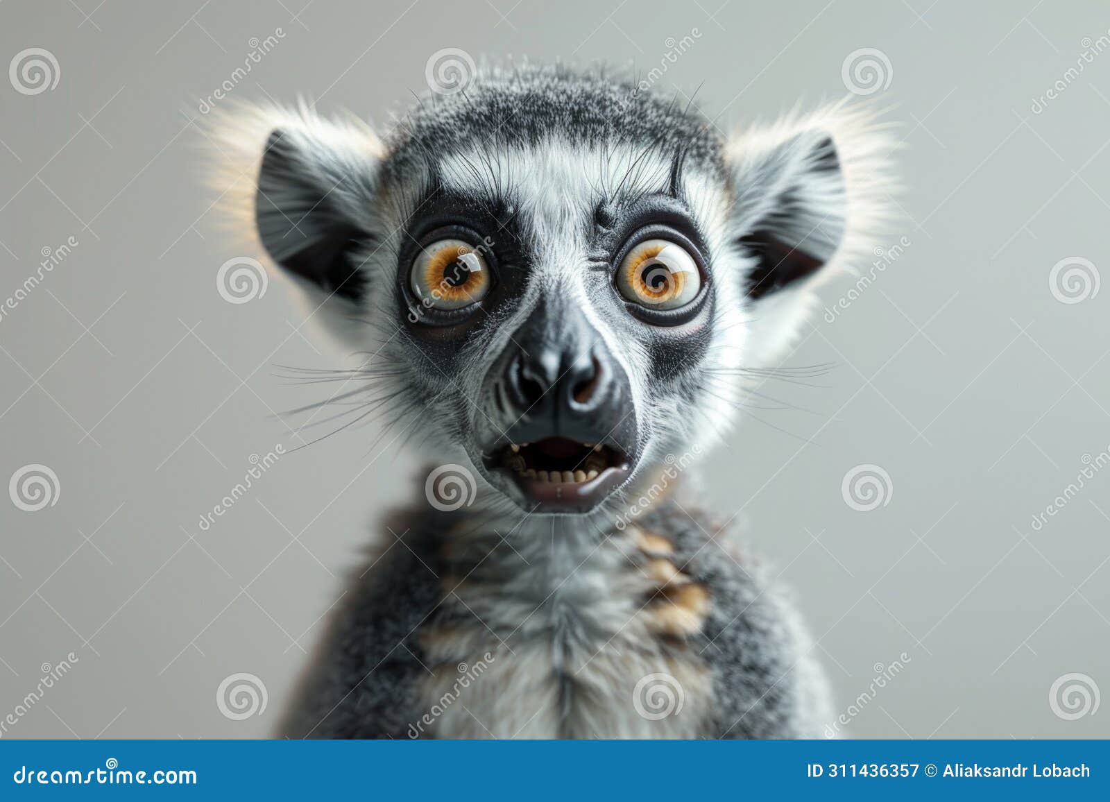 The Evil Cartoon Character Lemur. 3d Illustration Stock Illustration ...