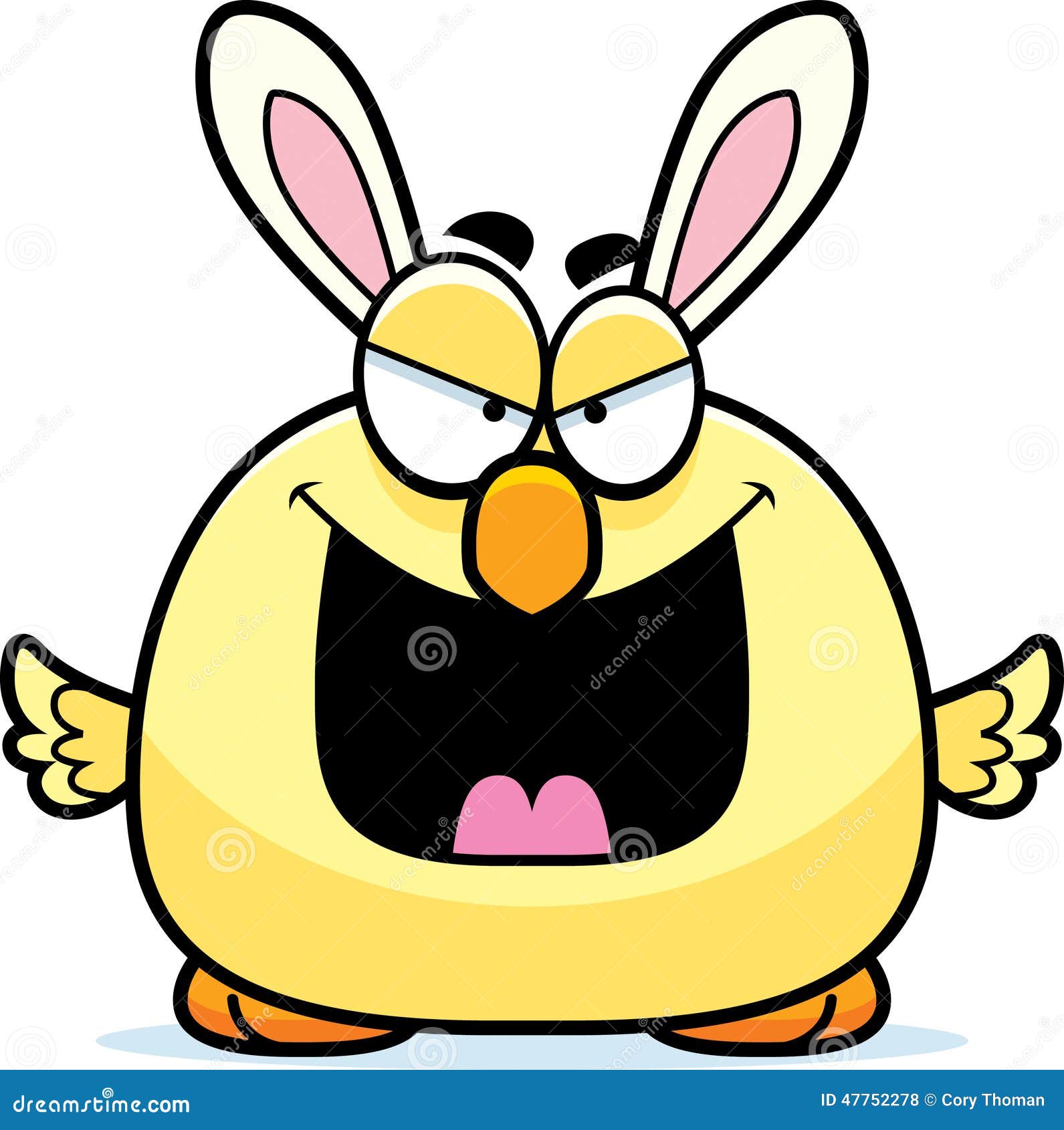 Evil Cartoon Easter Bunny Chick Stock Vector - Illustration of clip ...