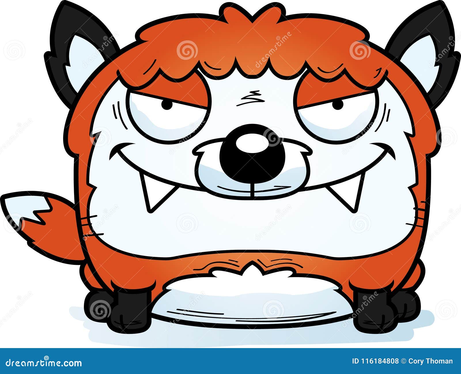 Evil Cartoon Fox stock vector. Illustration of evil - 116184808
