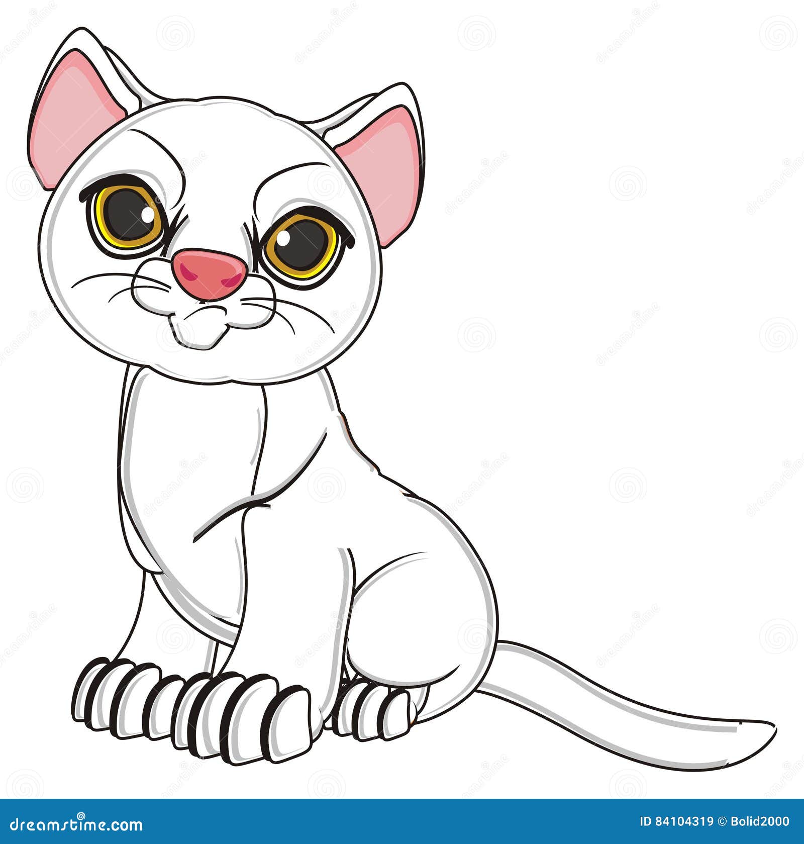 Evil cat sit stock illustration. Illustration of character - 84104319