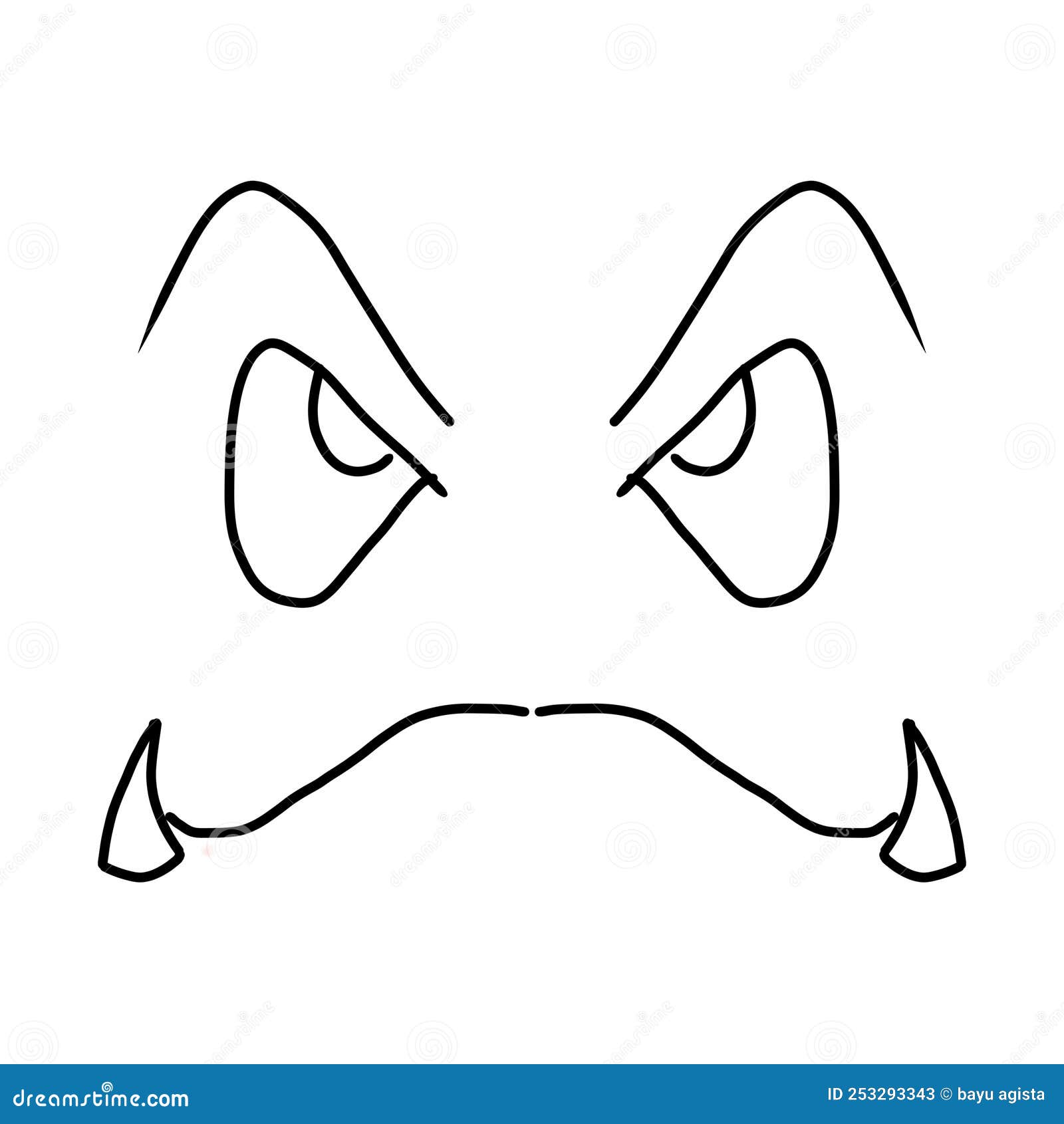 Evil Character Cartoon Sketch Stock Illustration - Illustration of ...