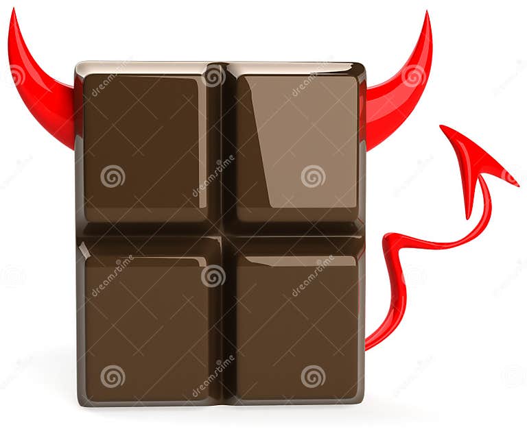 Evil chocolate stock illustration. Illustration of sweet - 15822490