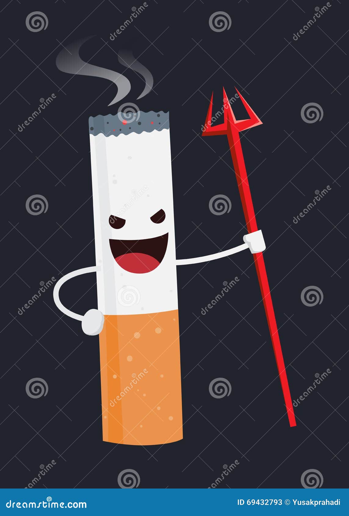 Laughing Cigarette Cartoon. Stock Photography | CartoonDealer.com #88172852