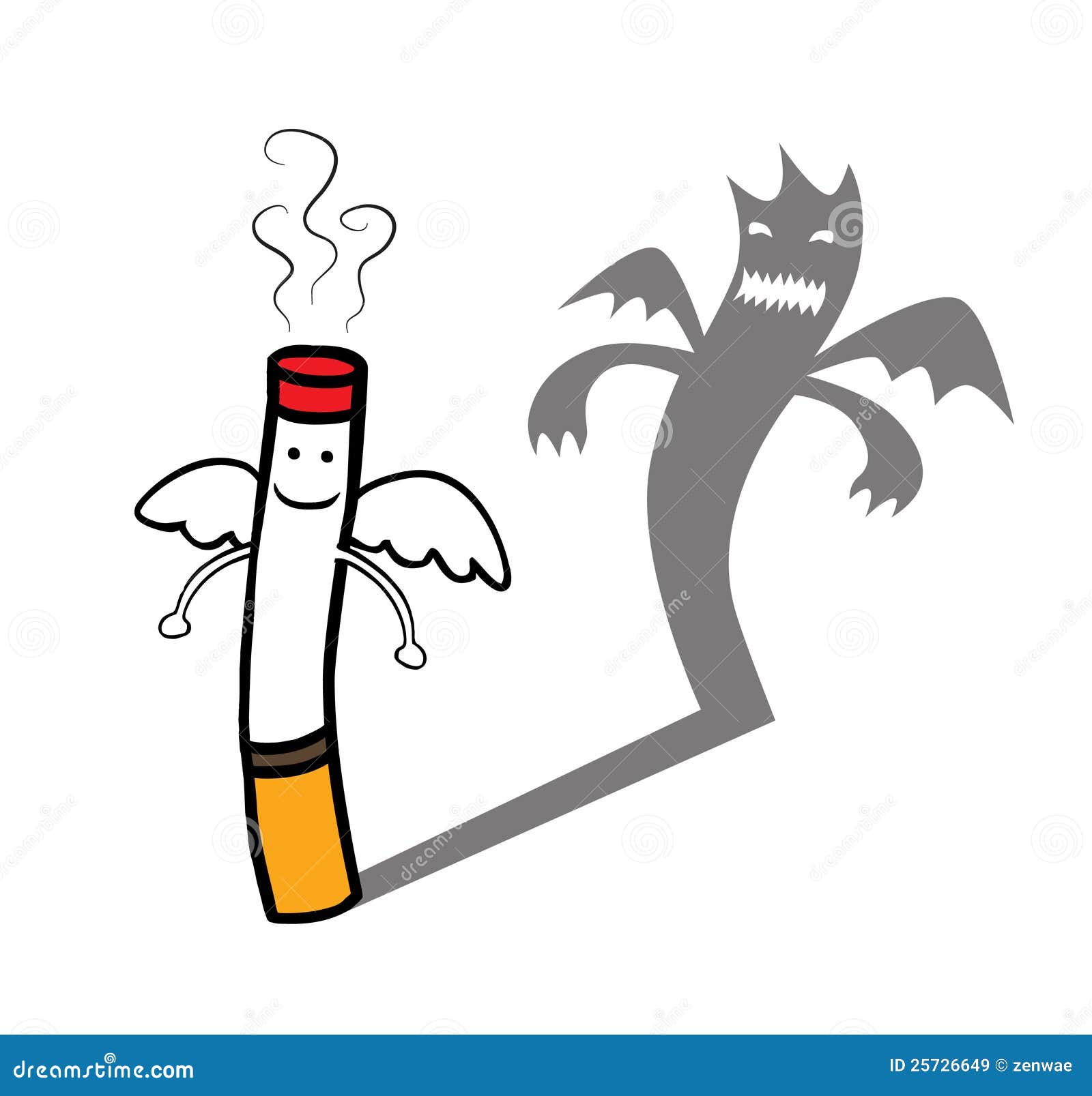 Smiling Cigarette Cartoon. Stock Photo | CartoonDealer.com #88172898
