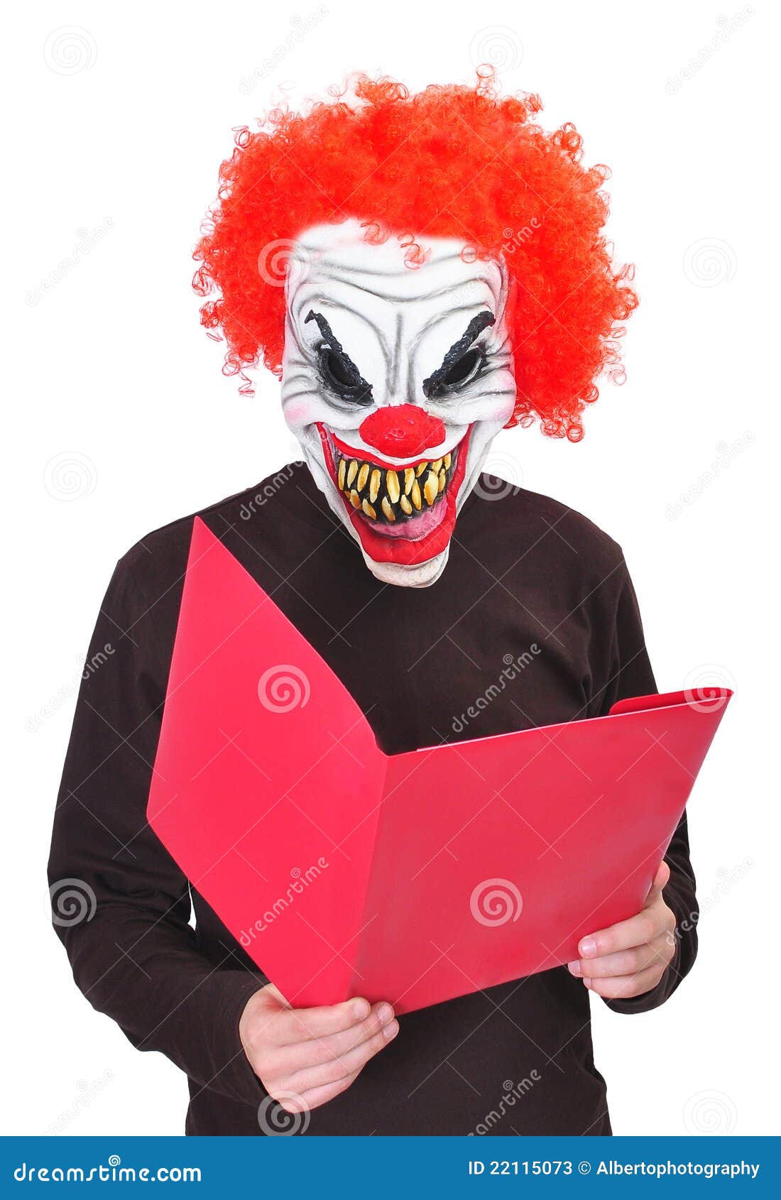 Red Hair Clow Portrait, Thinking Or Sleeping? Royalty-Free Stock Photo ...