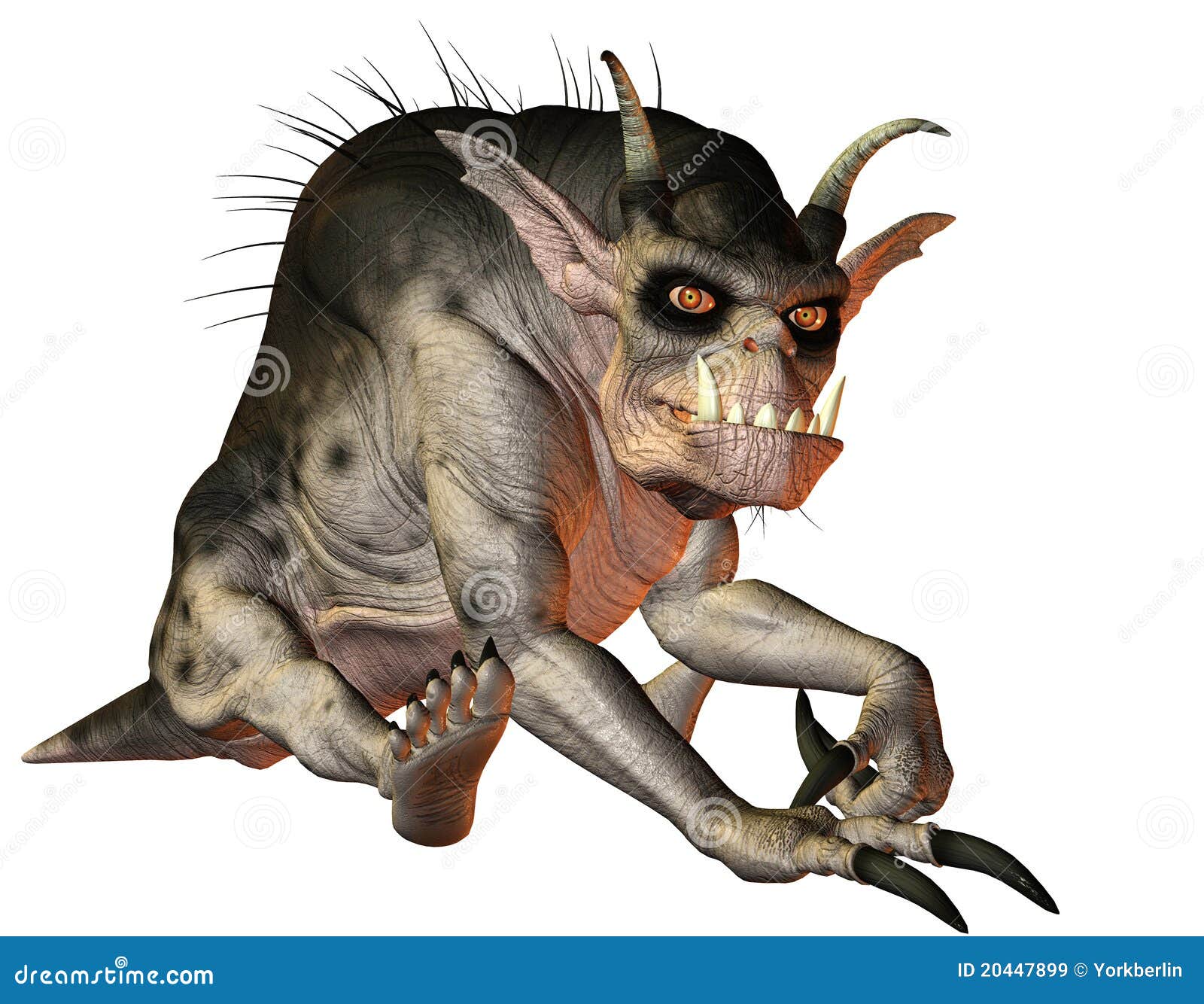 Evil Creature Sitting Royalty Free Stock Images - Image: 20447899