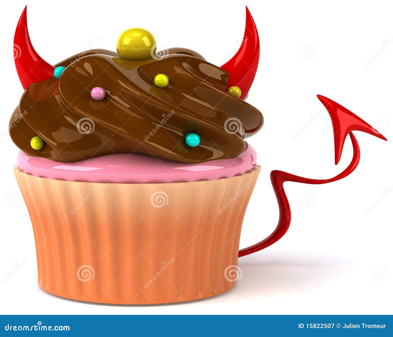 Evil cupcake stock illustration. Illustration of icing - 15822507