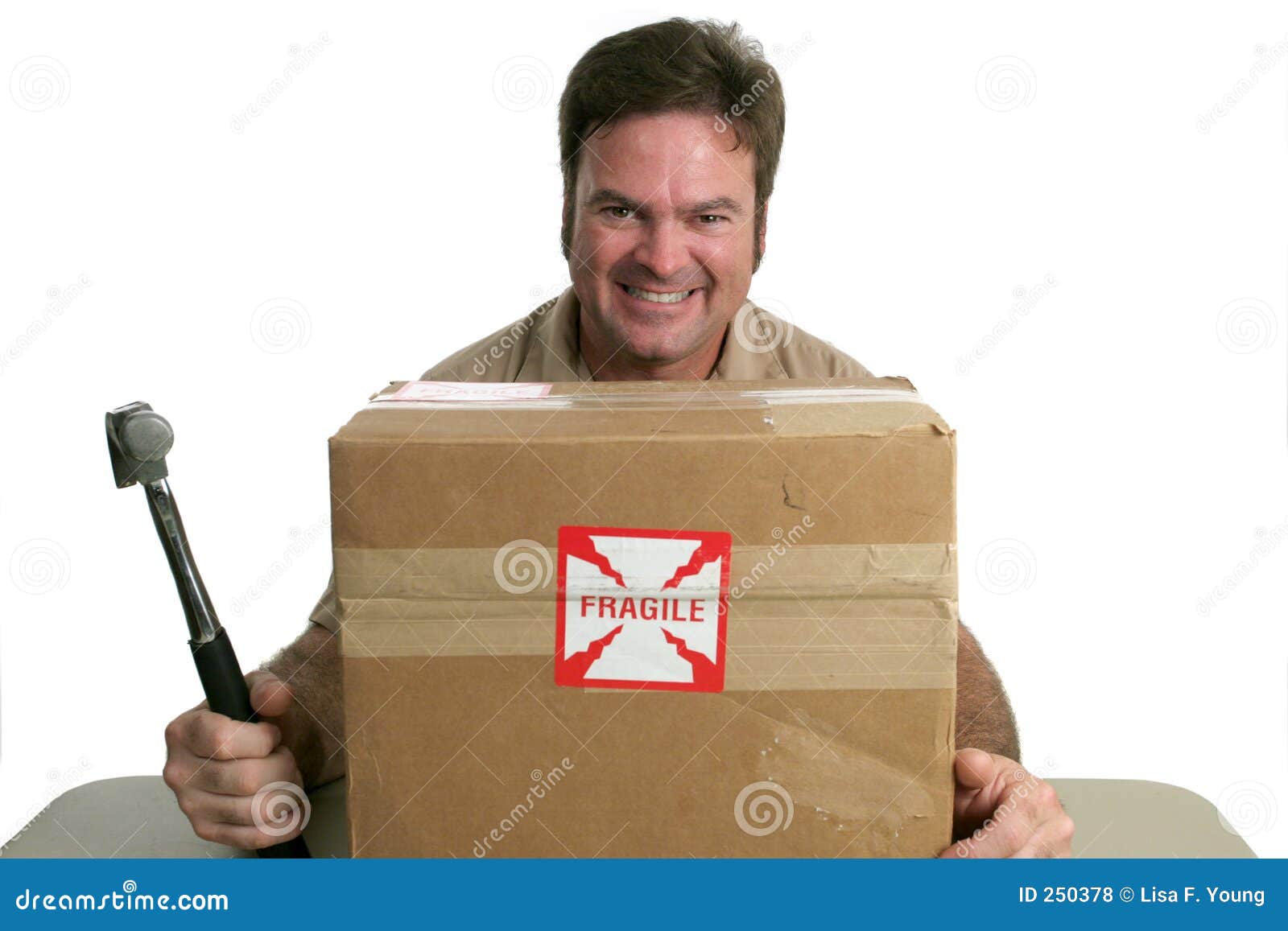 Evil Delivery Man stock photo. Image of destroy, collar - 250378