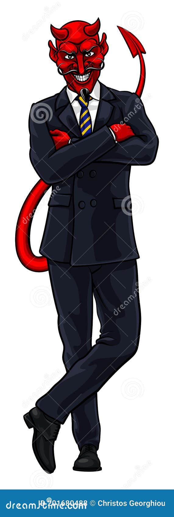 Devil Evil Businessman in Suit Stock Vector - Illustration of deal ...