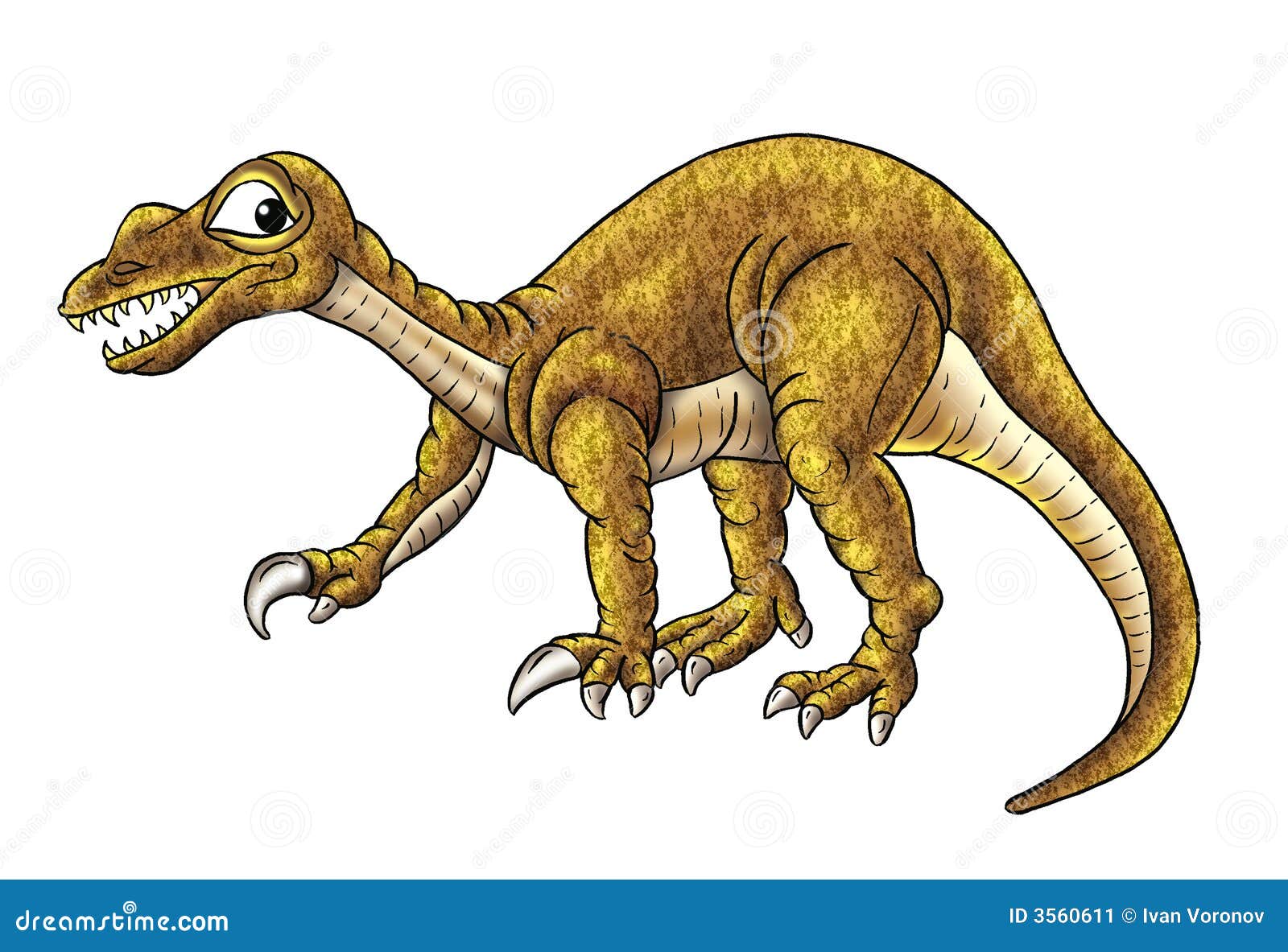 Evil Dinosaur stock illustration. Illustration of cartoon - 3560611