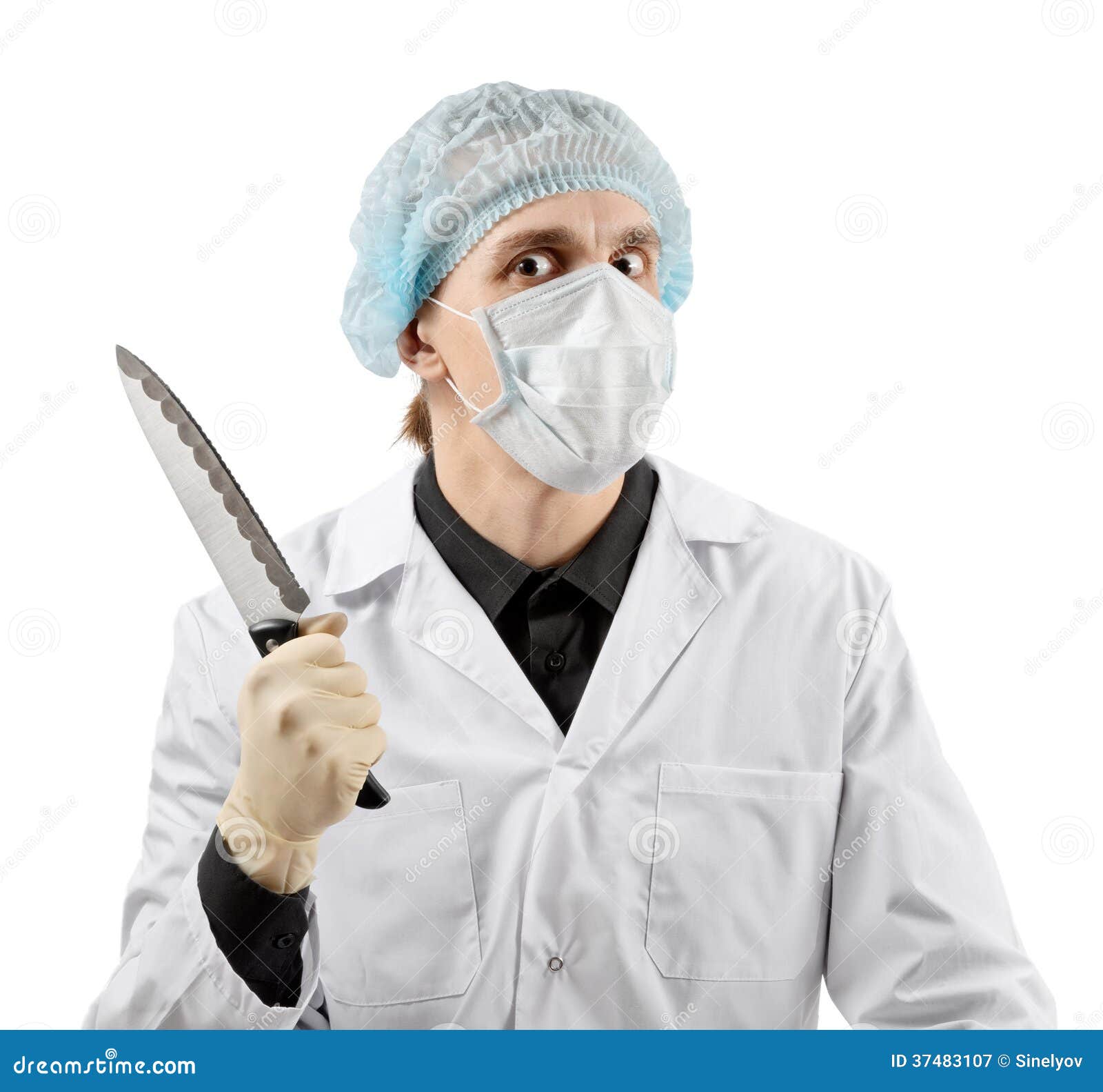 Evil Doctor With Huge Knife Royalty-Free Stock Photo | CartoonDealer ...