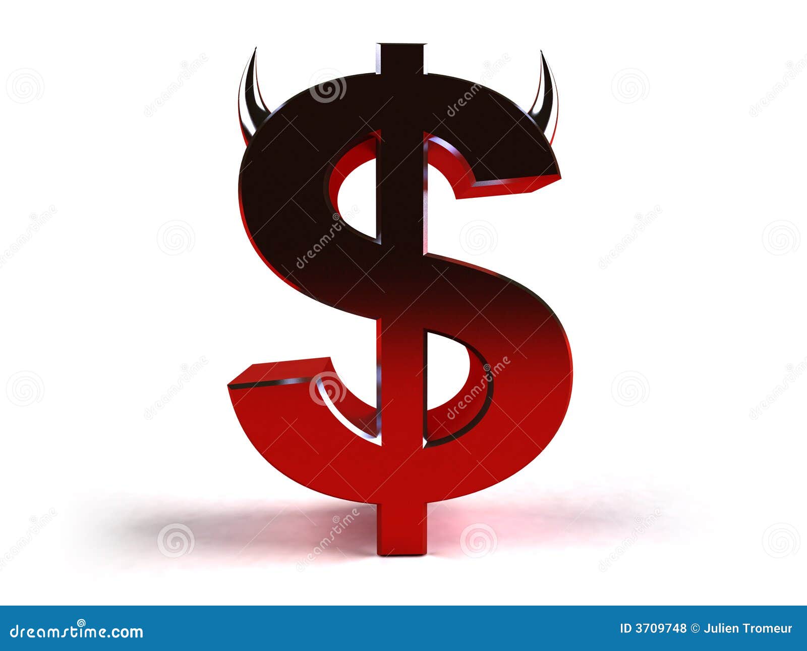 Evil dollar stock illustration. Illustration of drawing - 3709748