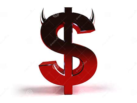 Evil dollar stock illustration. Illustration of drawing - 3709748