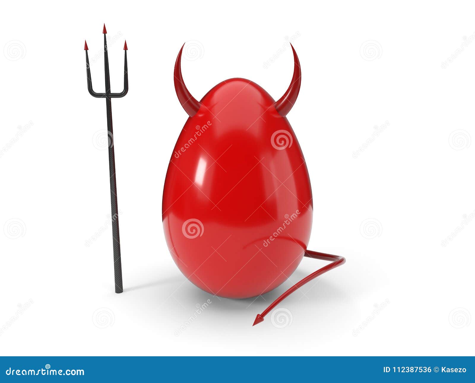 Evil Easter Egg. 3d Illustration Stock Illustration - Illustration of ...