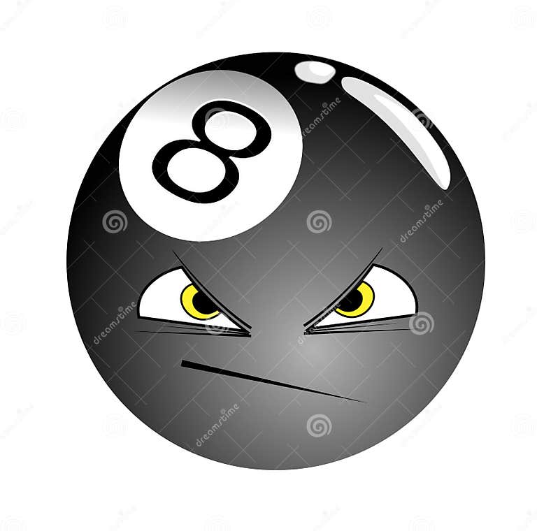 Evil eight ball stock illustration. Illustration of eight - 58716751