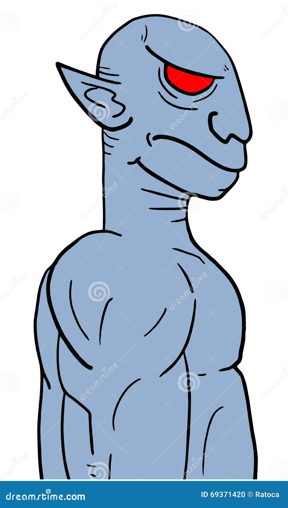 Evil elf stock vector. Illustration of creative, cartoon - 69371420