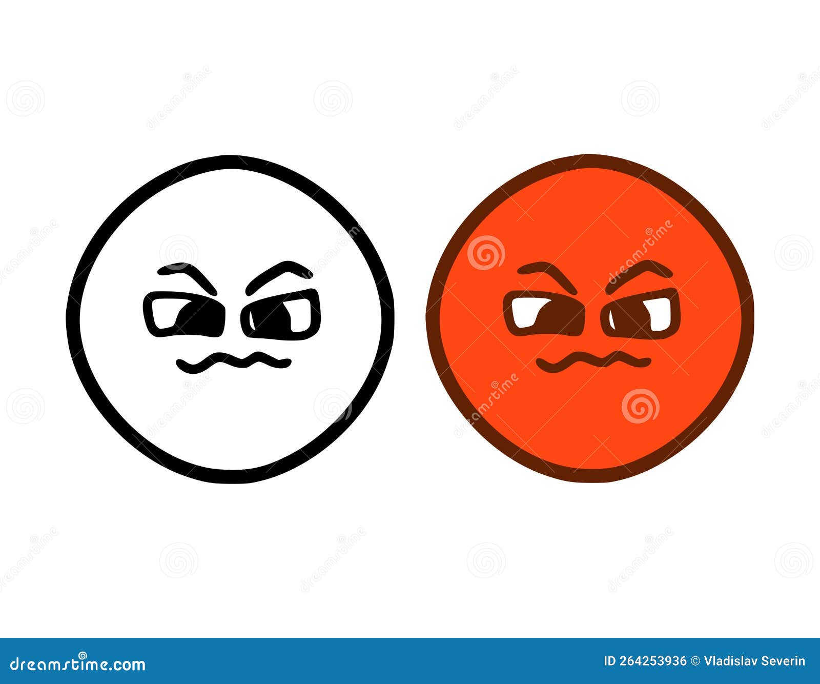 Evil Emoticon In Doodle Style Royalty-Free Stock Photo | CartoonDealer ...