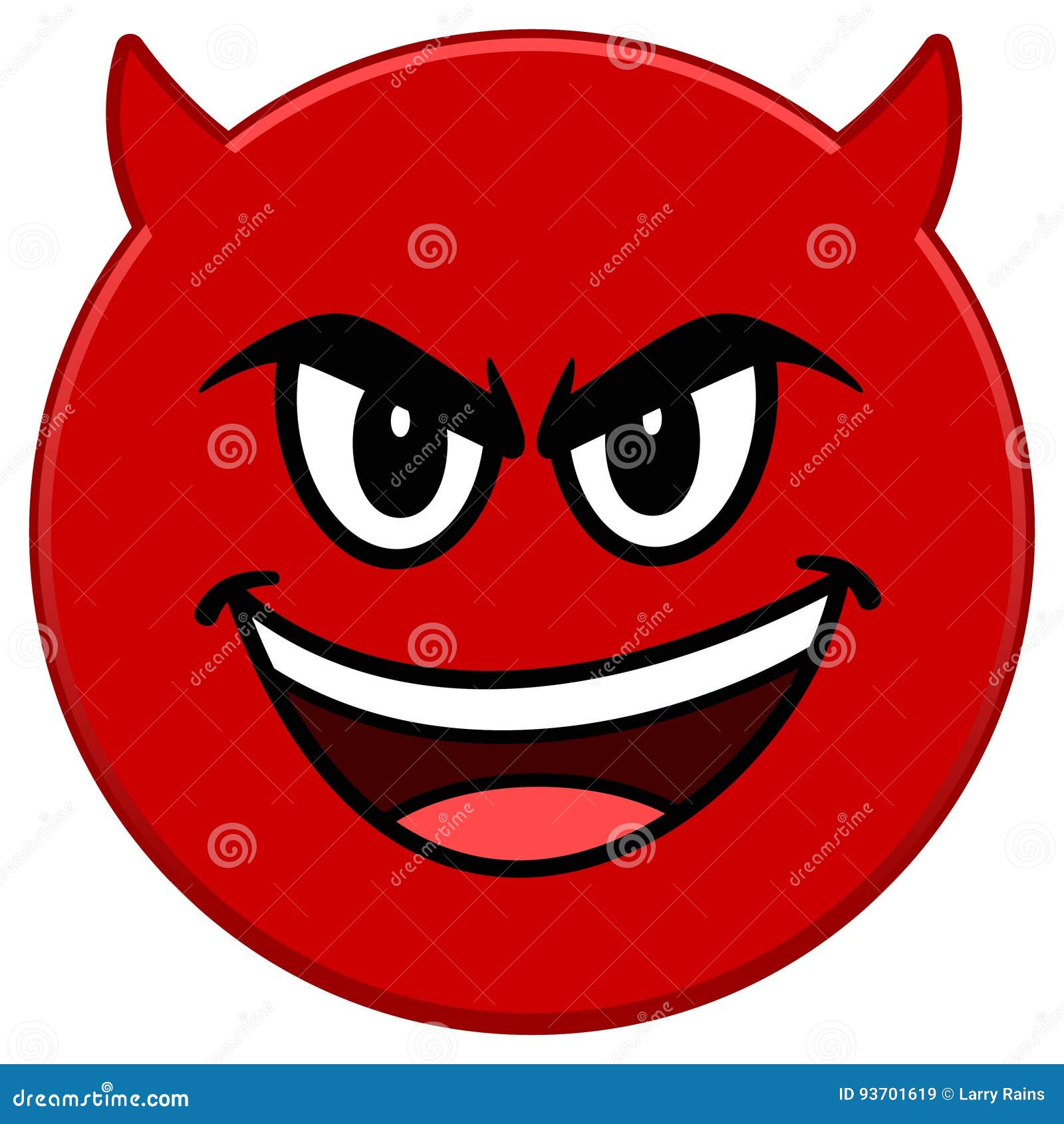 Evil Emoticon stock vector. Illustration of diabolical - 93701619