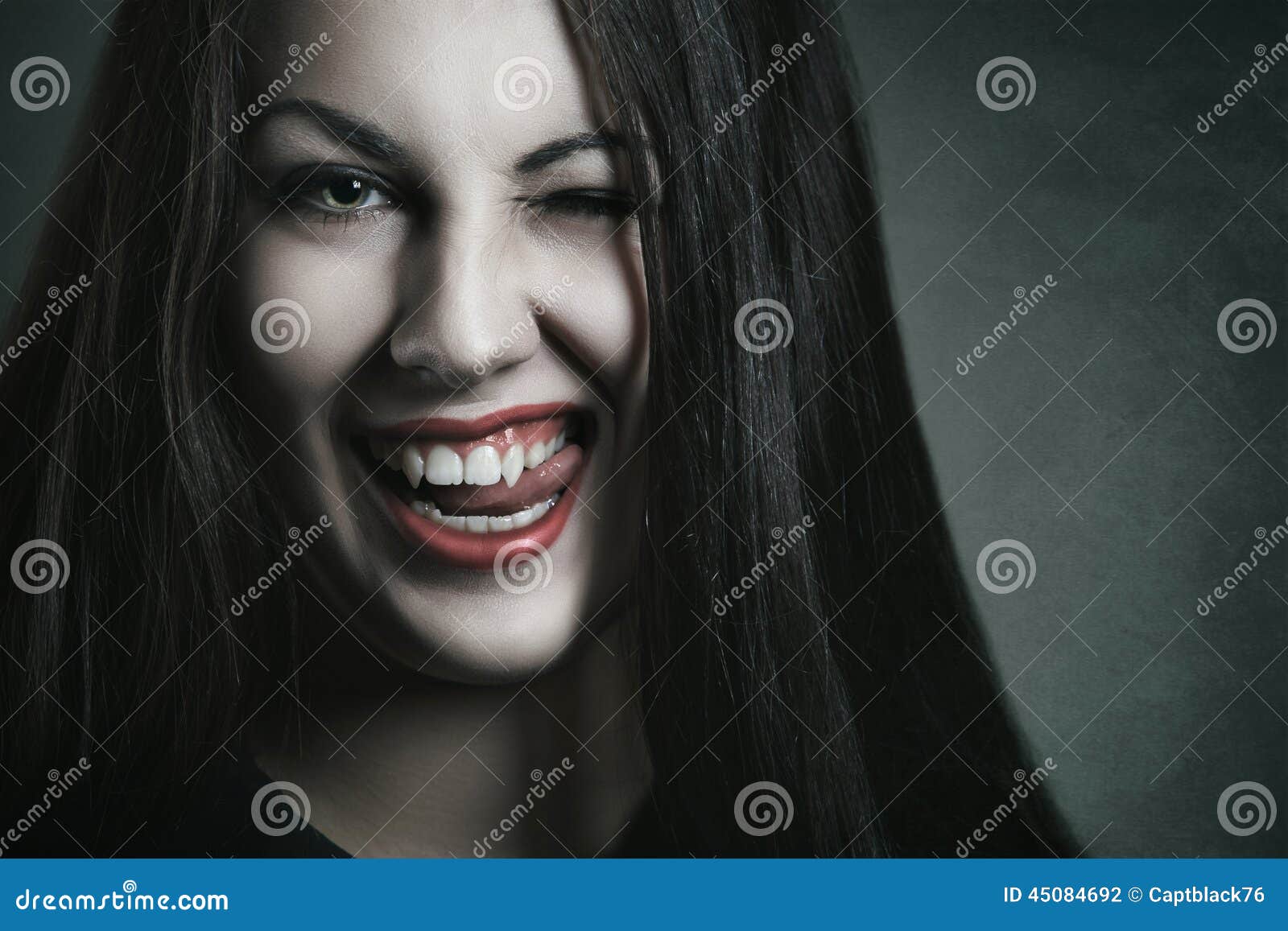Evil Expression on Vampire Face Stock Photo - Image of devilish, witch ...