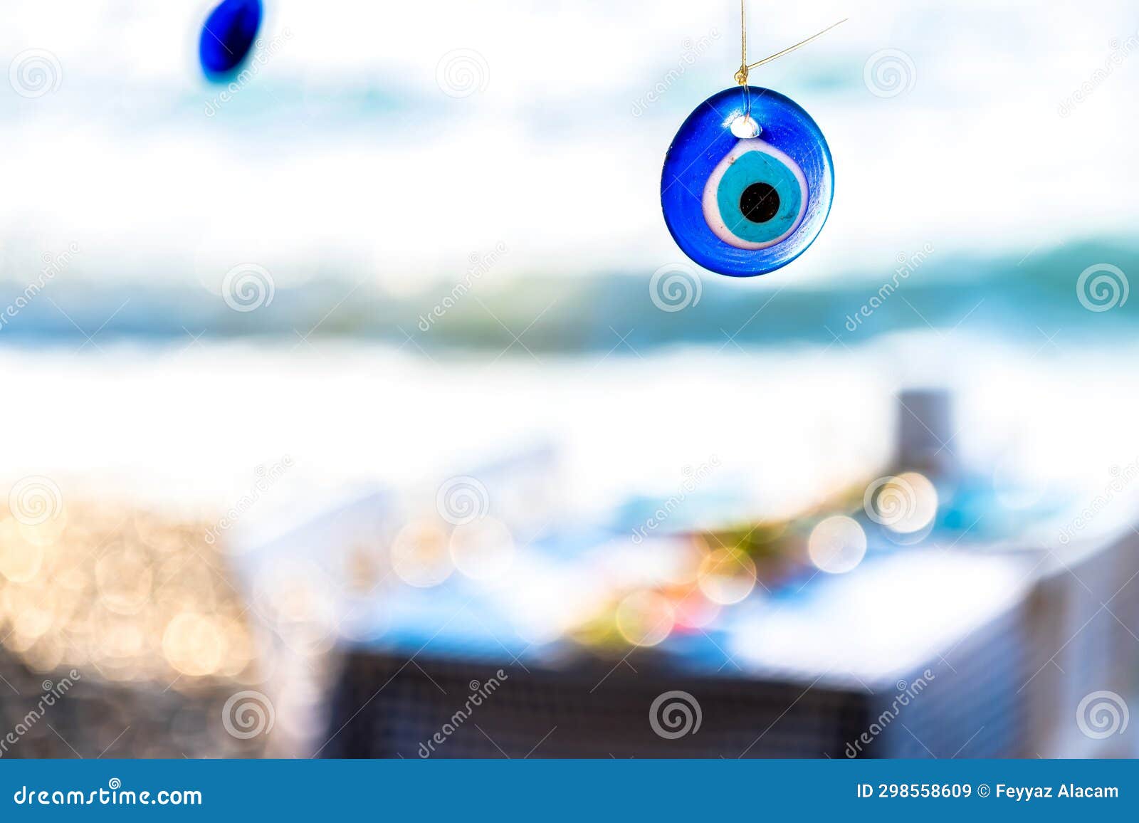 Evil Eye Bead in the Turkey Beach Stock Image - Image of guardian ...