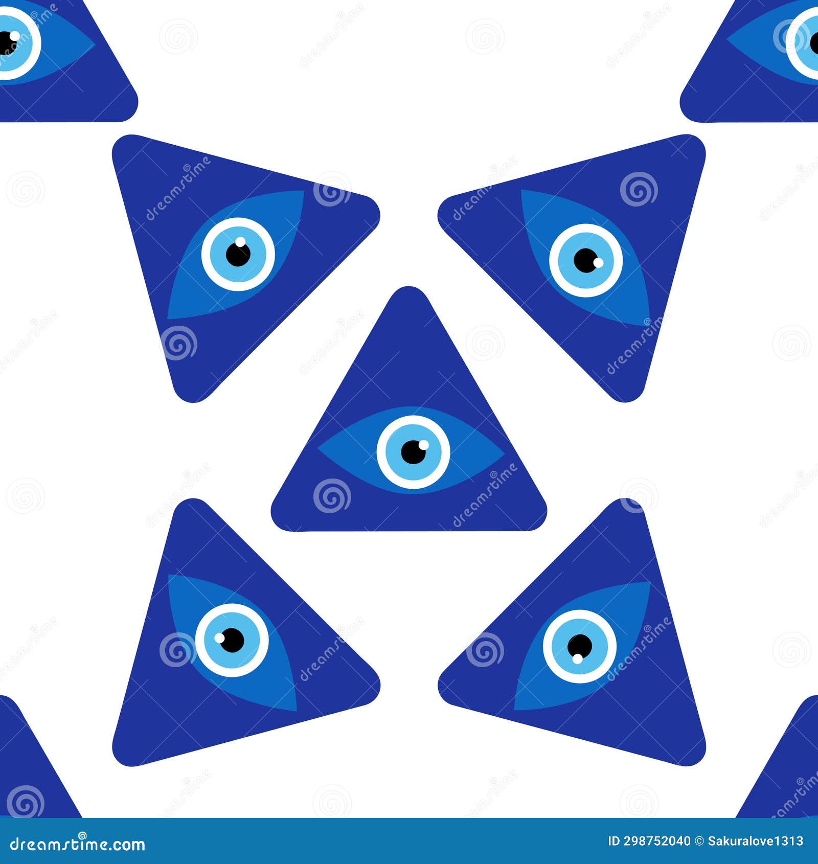 Evil Eye Magic Seamless Pattern. Symbol of Protection, Turkish Souvenir ...