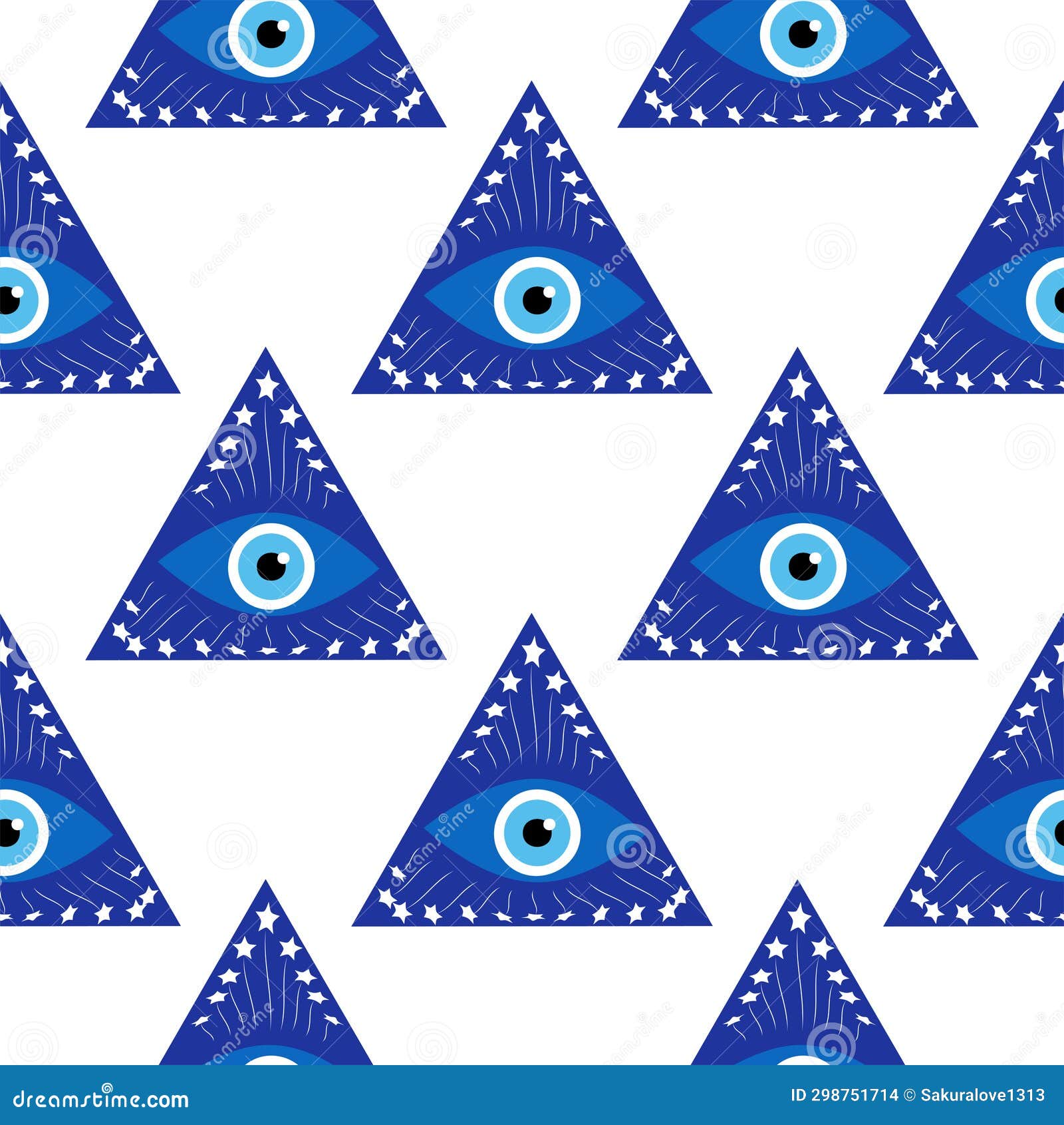 Evil Eye Magic Seamless Pattern. Symbol of Protection, Turkish Souvenir ...