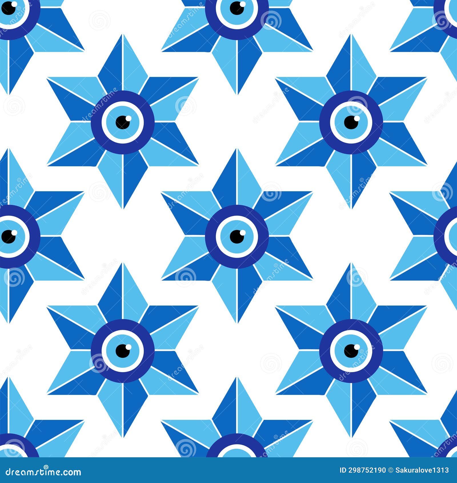Evil Eye Magic Seamless Pattern. Symbol of Protection, Turkish Souvenir ...