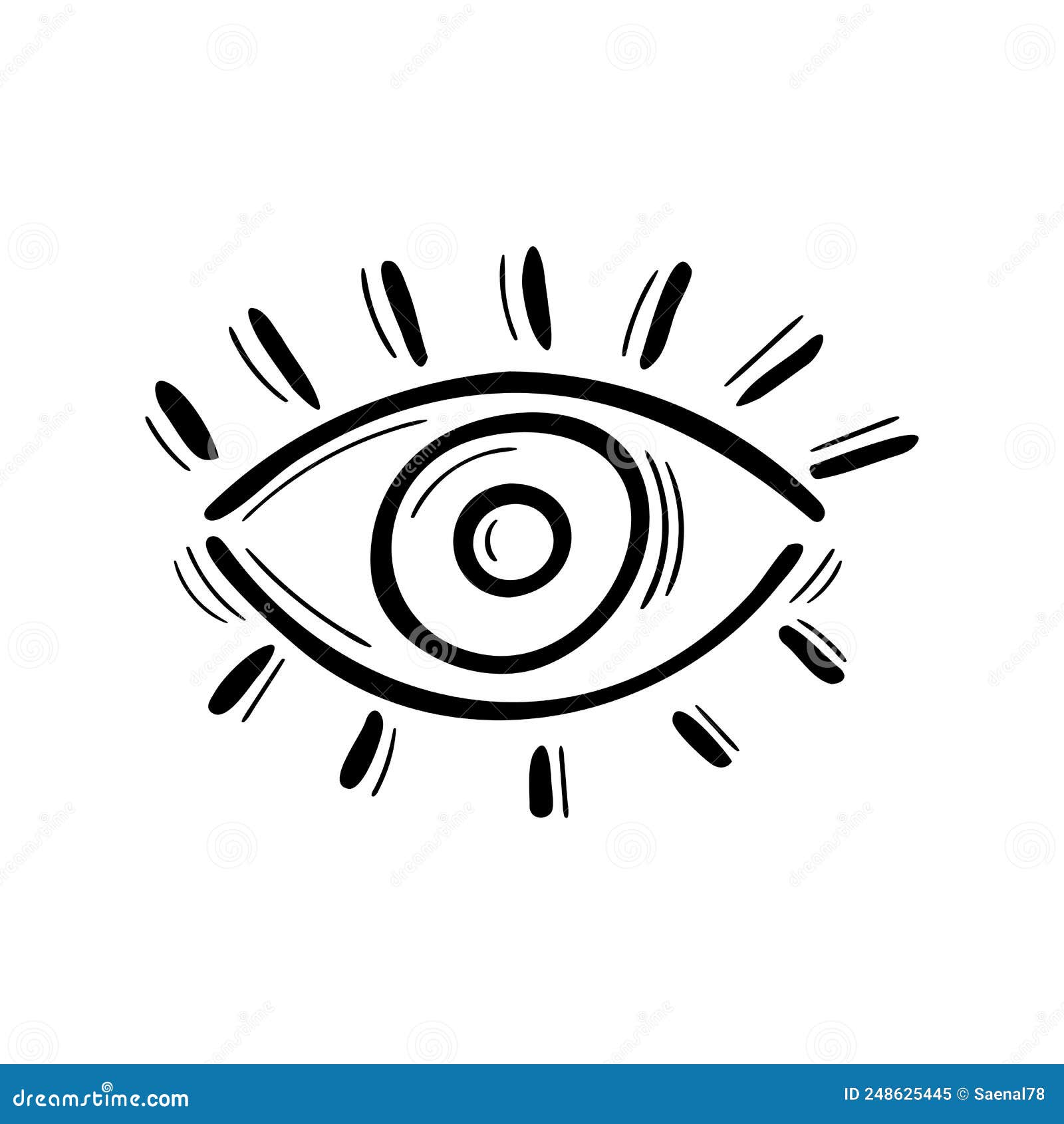 Evil Eye. Magical Hand Drawn Sign. Mystical Elements. Doodle Abstract ...