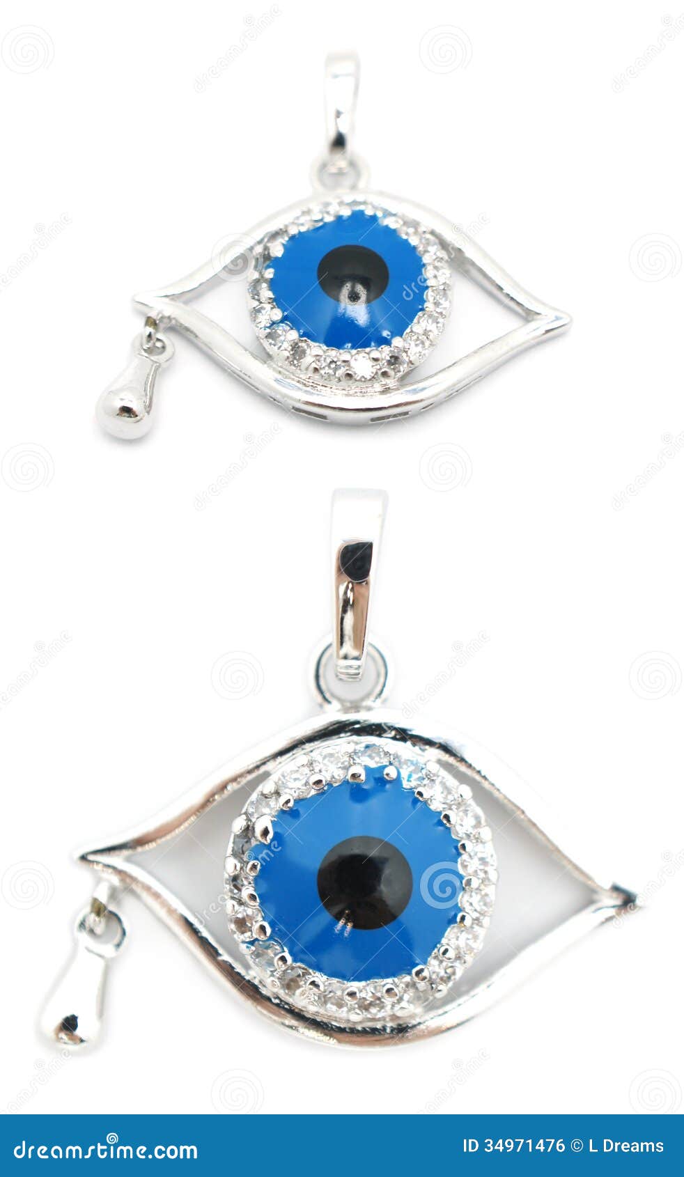 Evil Eye Pendant with Teardrop Stock Photo - Image of isolation ...