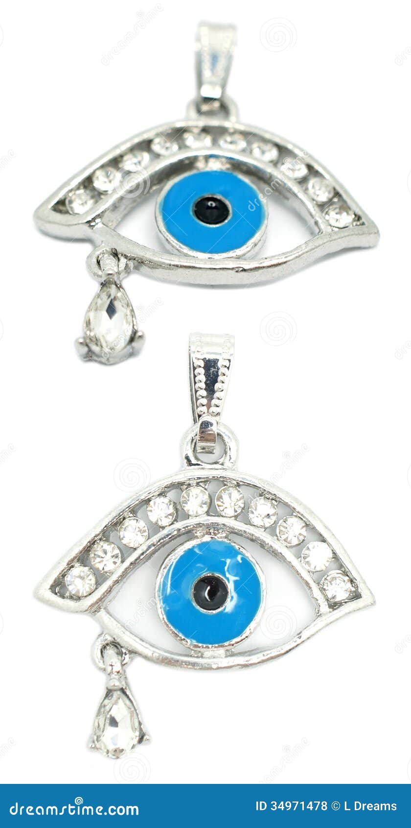 Evil Eye Pendant with Teardrop Stock Photo - Image of mystic, hamsa ...